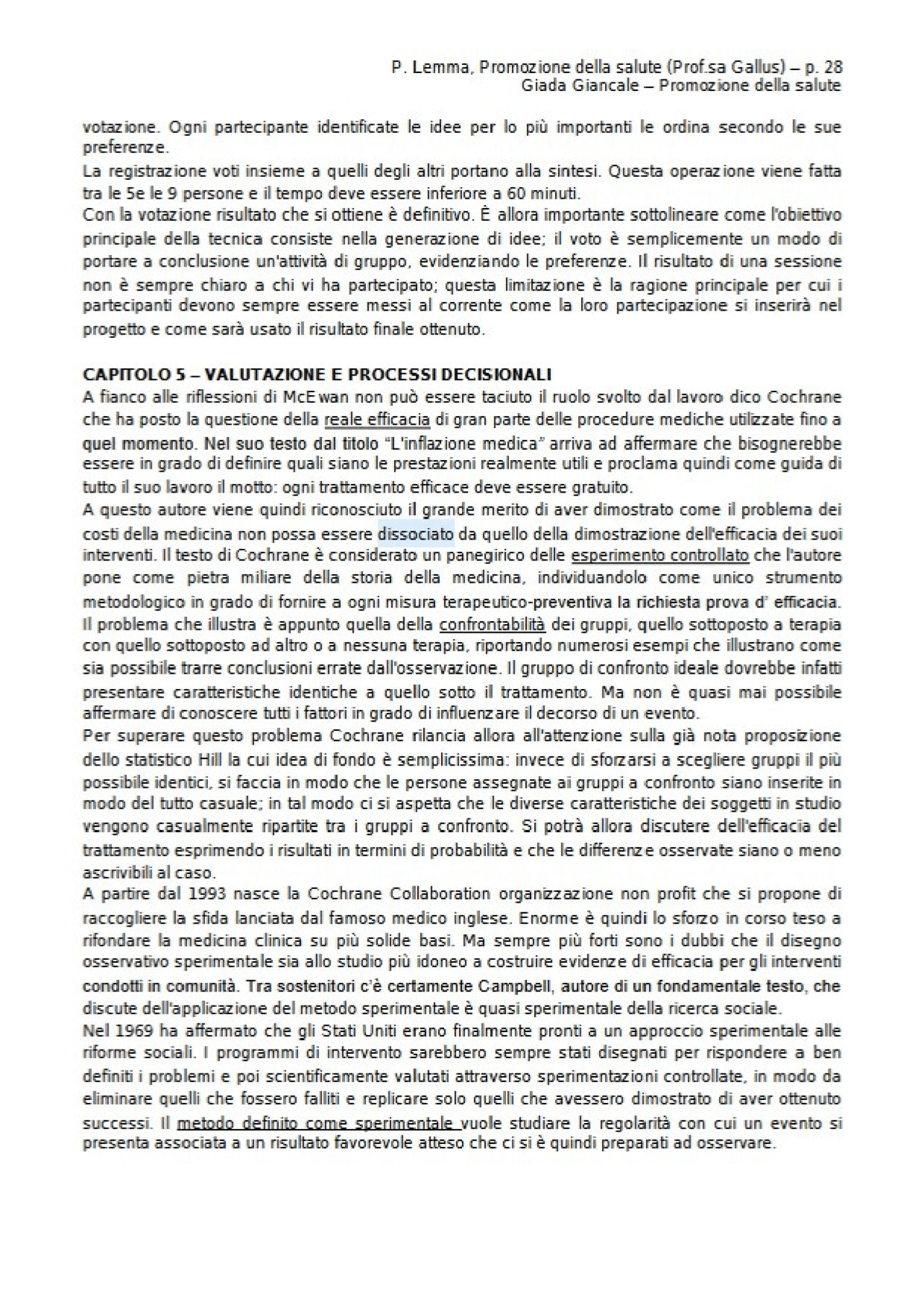 Cap 5 Promuovere Salute Nellera Della Globalizzazione P Lemma