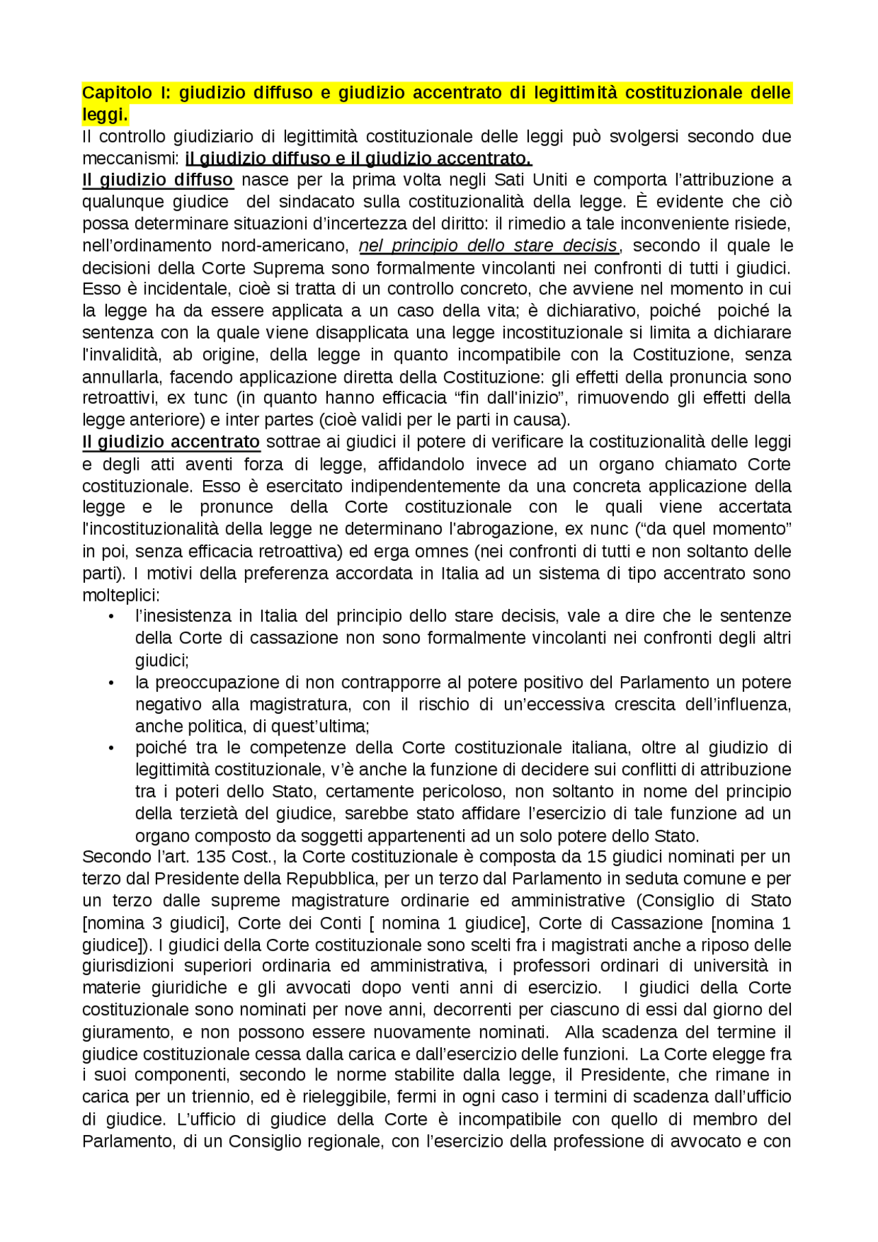 Lezioni Di Giustizia Costituzionale Docsity
