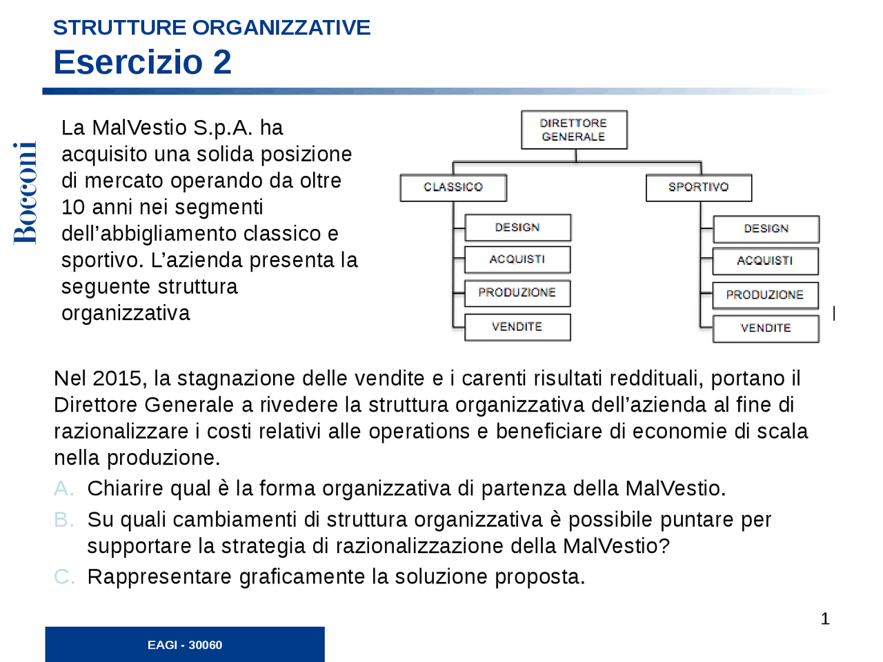 Strutture organizzative - Docsity