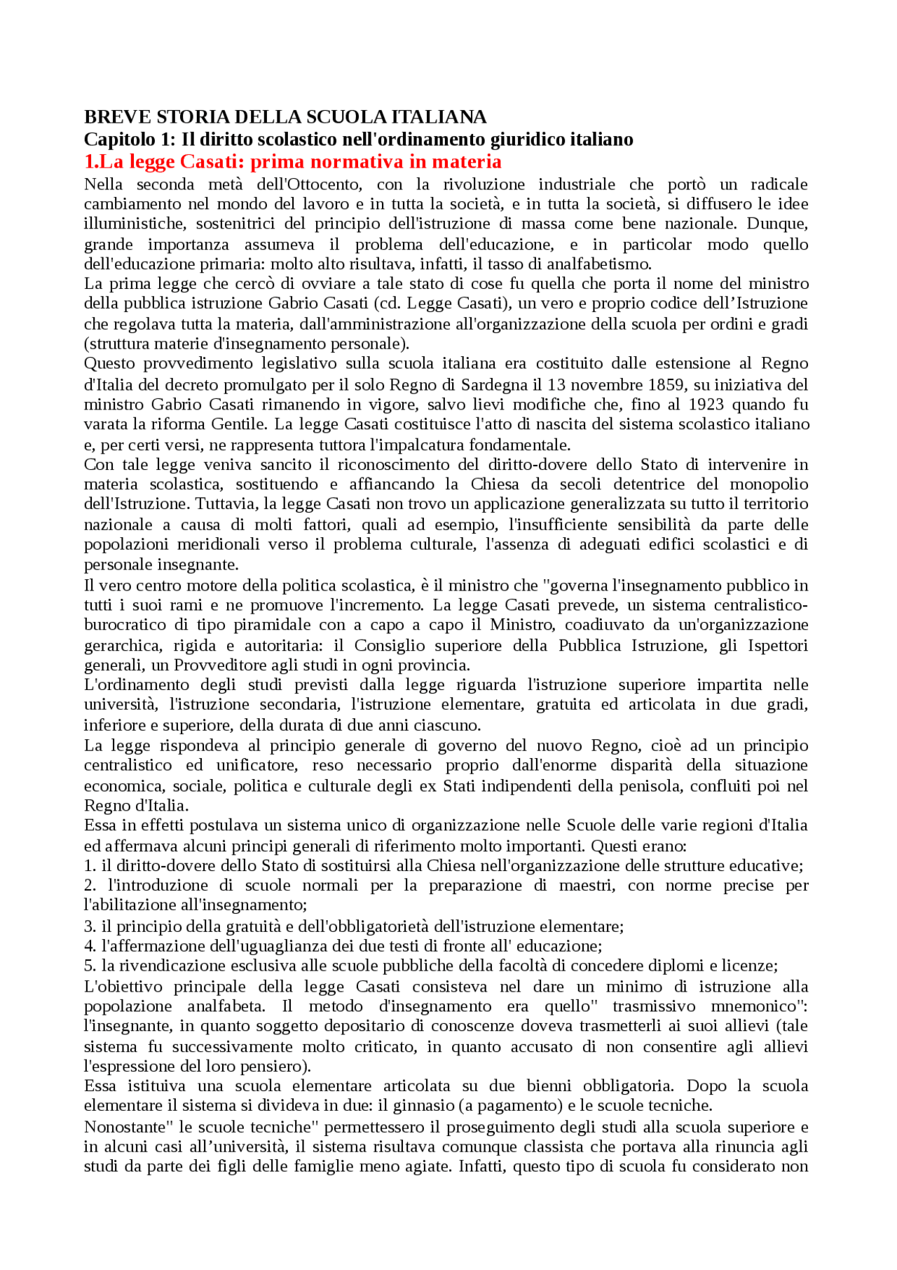 Compendio Di Legislazione Scolastica Docsity