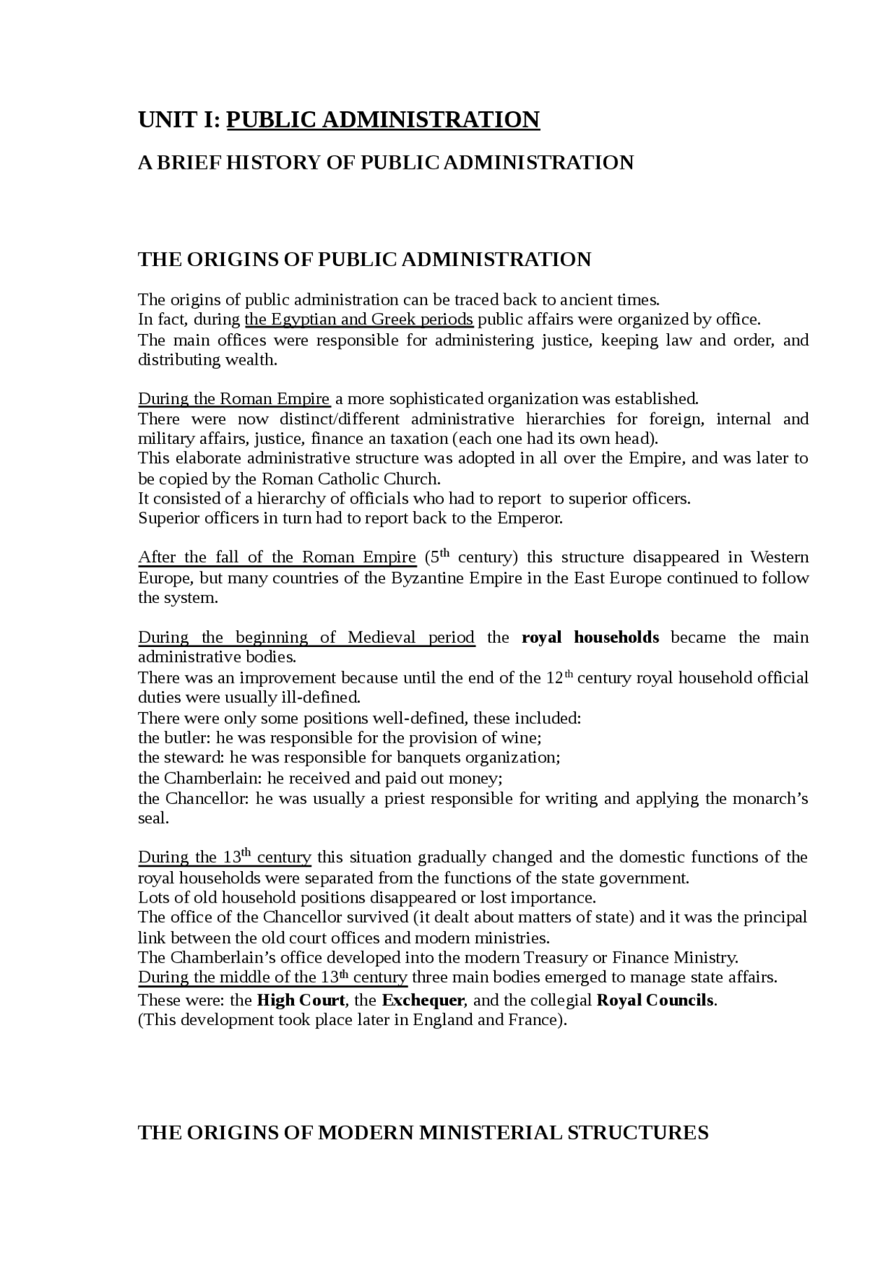 Public administration - Docsity