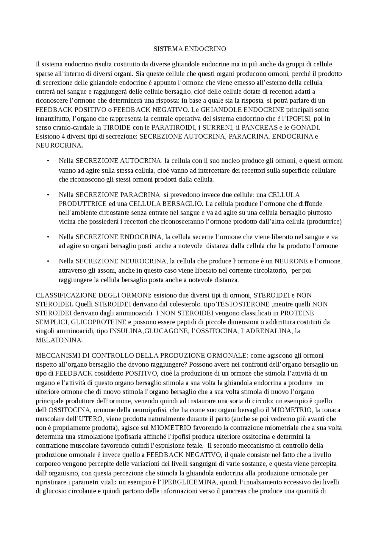 Anatomia Sistema Endocrino Docsity