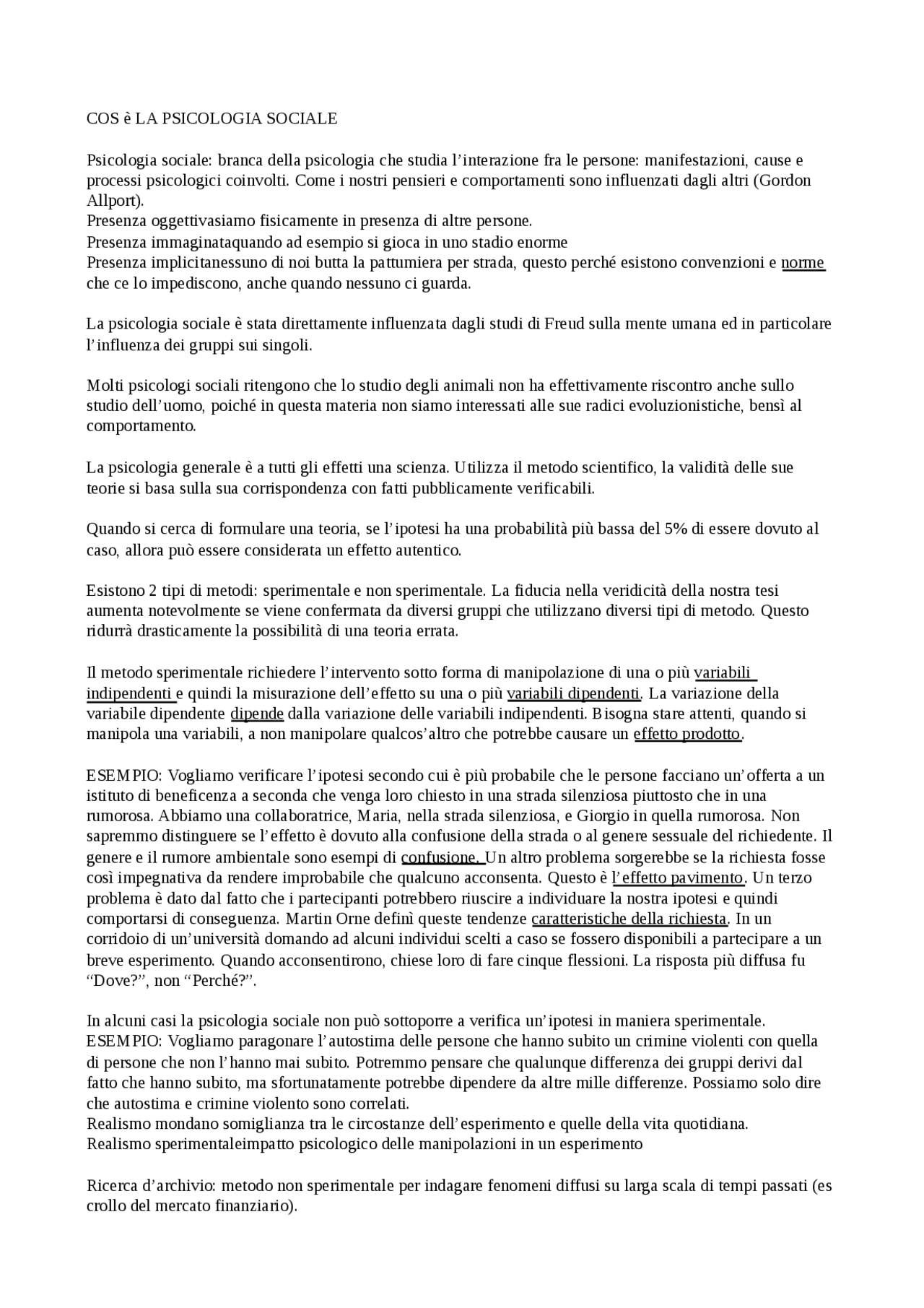 Riassunto Psicologia Sociale Di M A Hogg And G M Vaughan Docsity