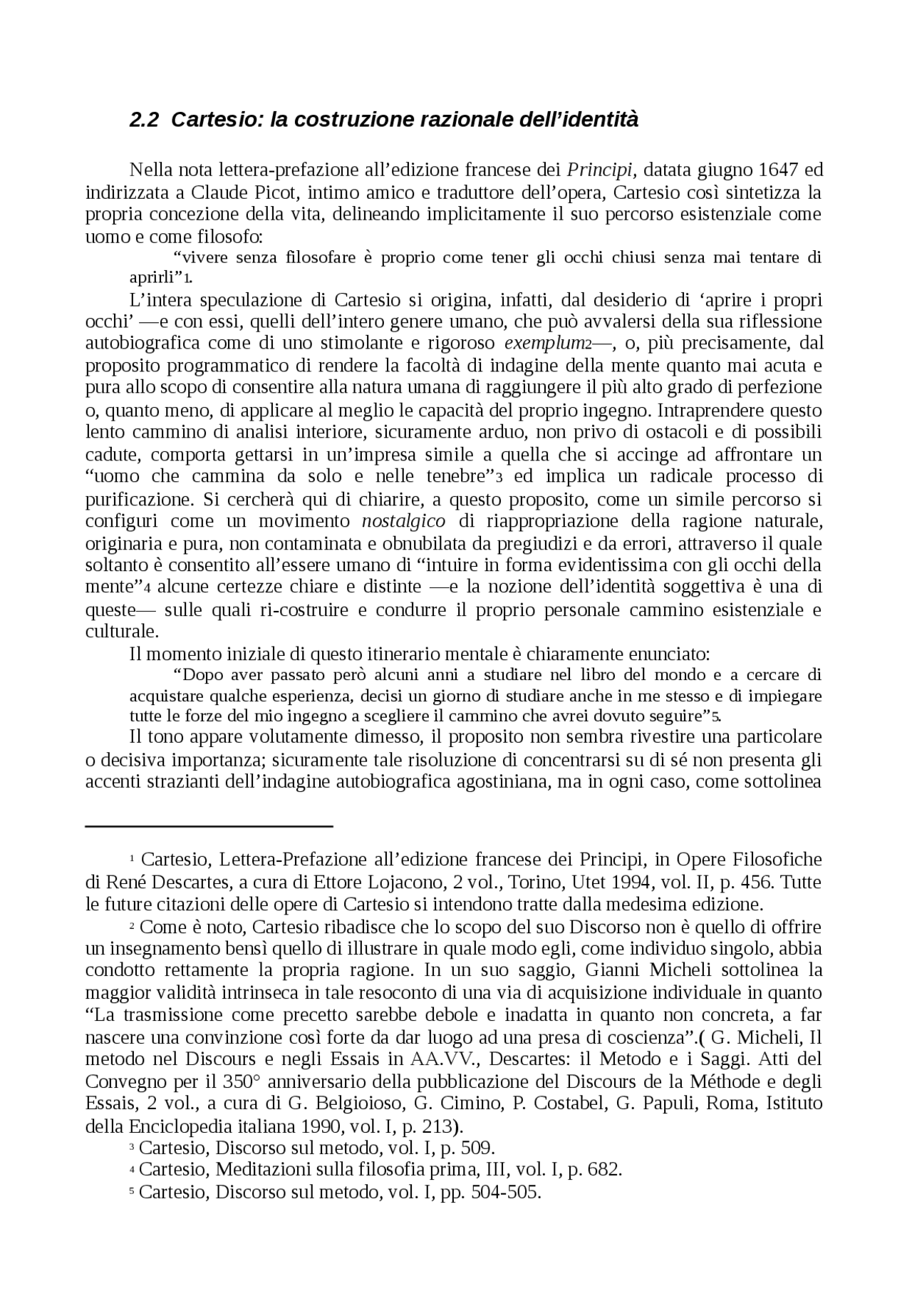 Cartesio Discorso Sul Metodo Docsity