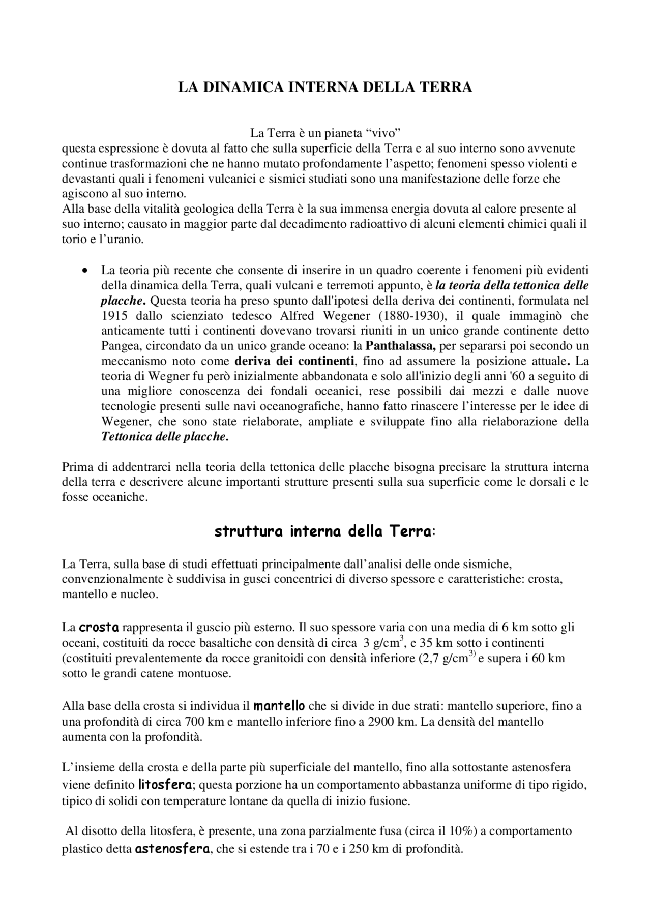 Tettonica Delle Placche Docsity