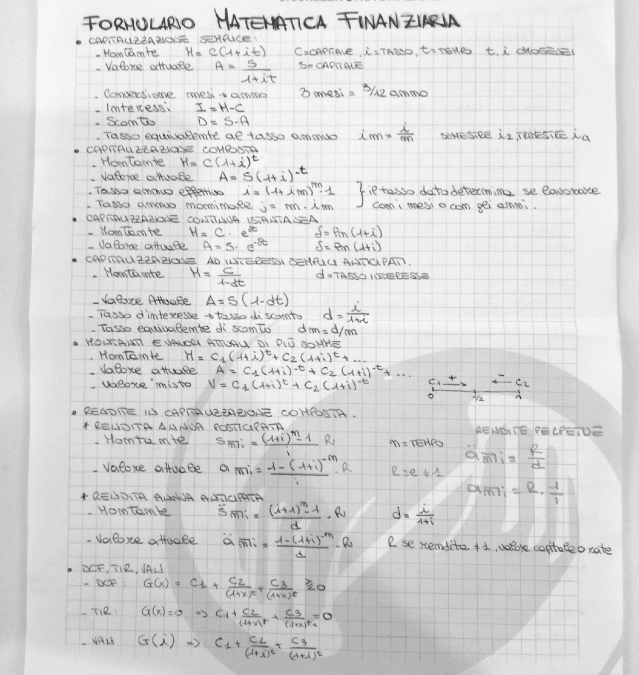 Matematica Finanziaria Docsity