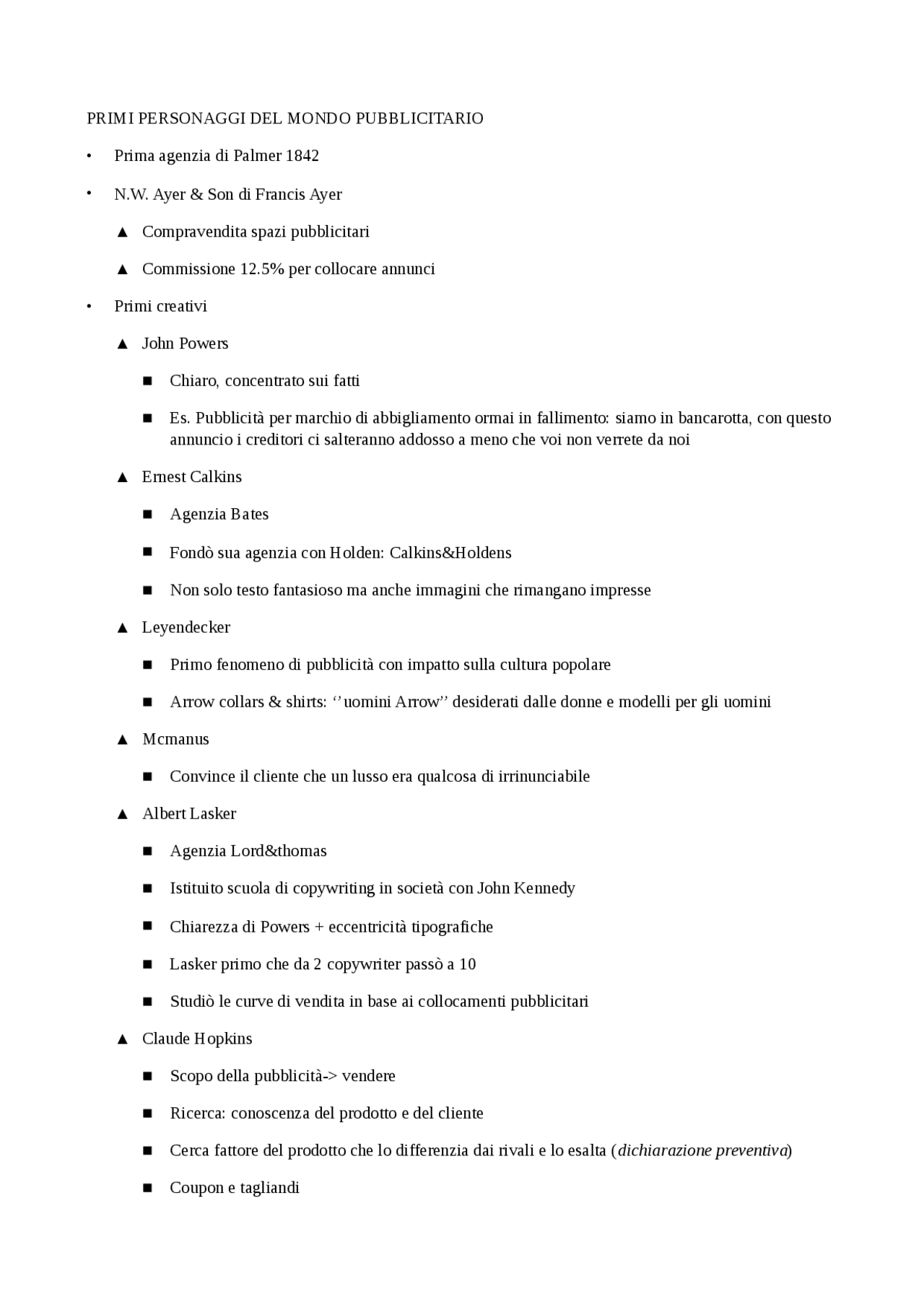 Pubblicità Riassunto Del Manuale Docsity