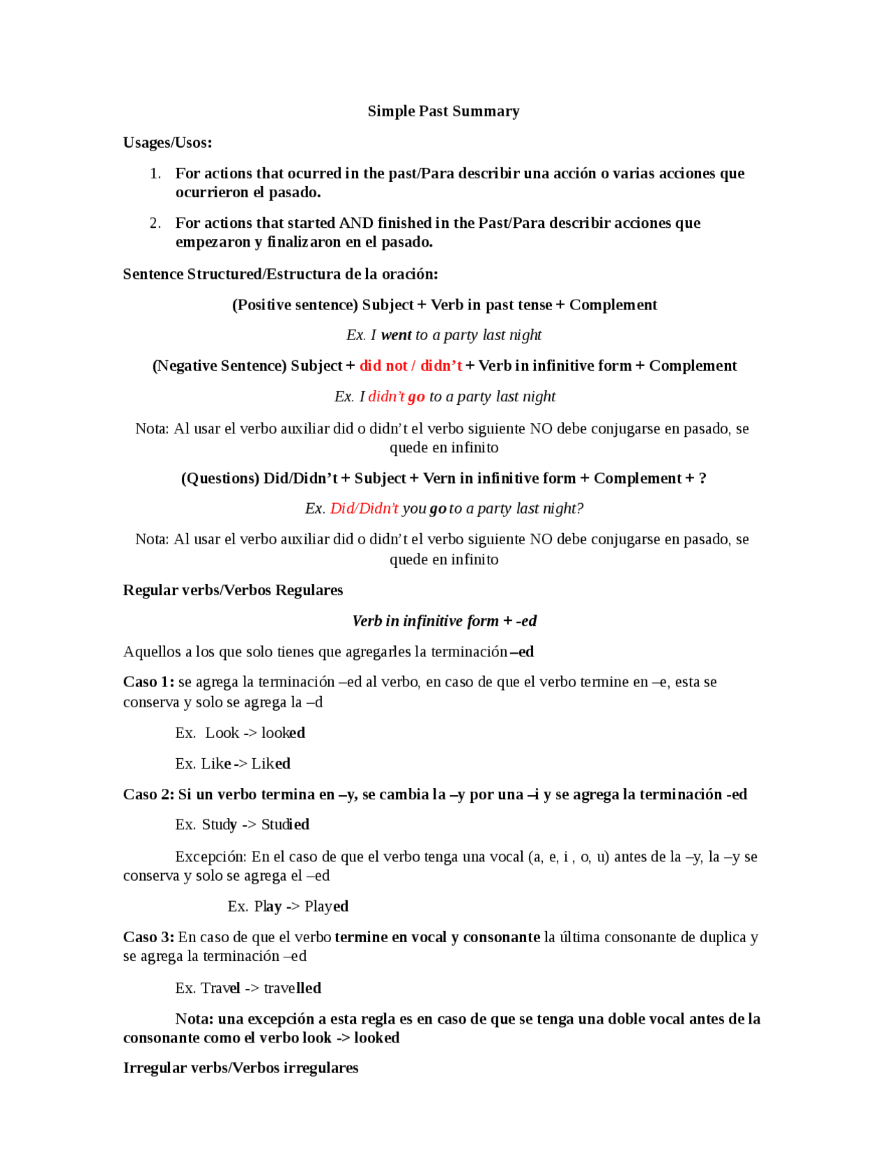 Puno Explique Definir Reglas Gramaticales De Pasado Simple Por Ciento Puno Explique Definir Reglas Gramaticales De Pasado Simple Por Ciento