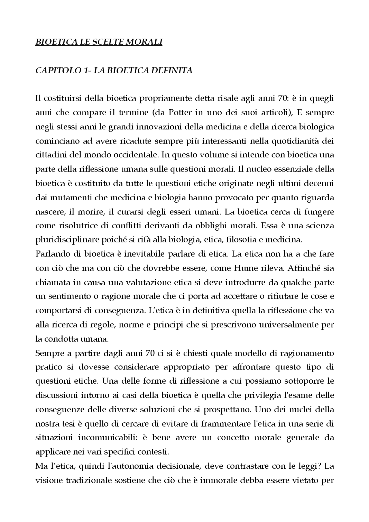 Le Scelte Morali Di Eugenio Lecaldano Docsity