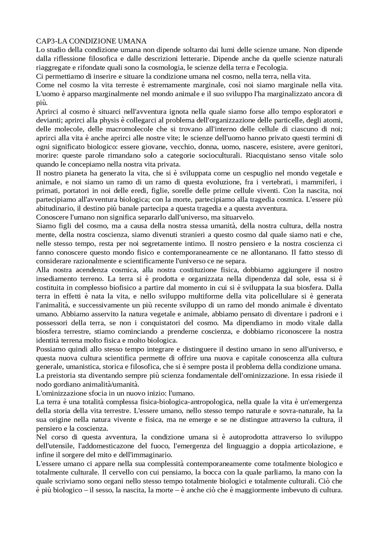 La Testa Ben Fatta Edgar Morin Docsity
