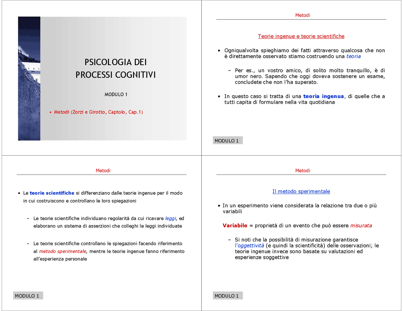 Psicologia Dei Processi Cognitivi Docsity