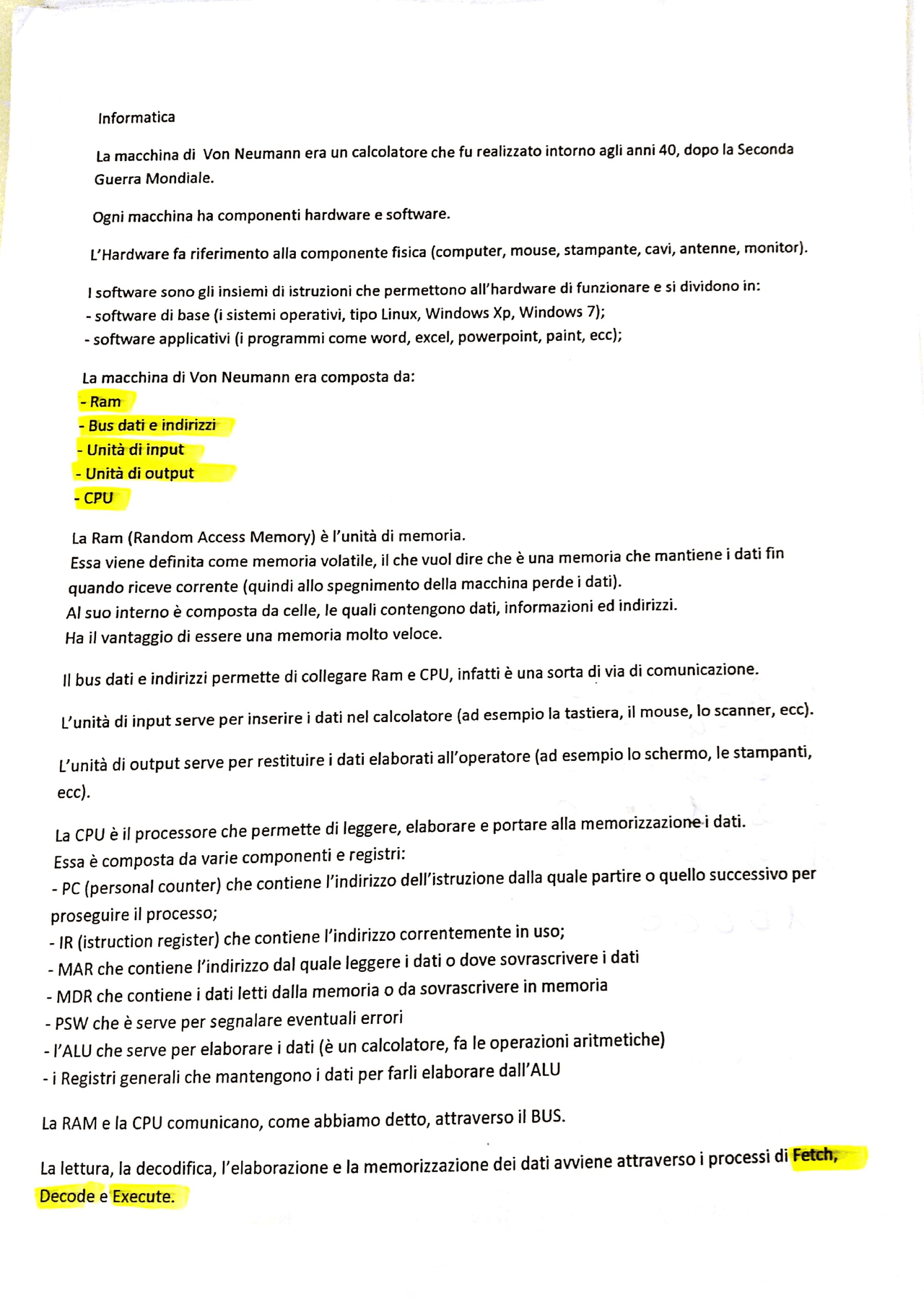 Appunti Informatica Generale Appunti Di Computer Science Docsity