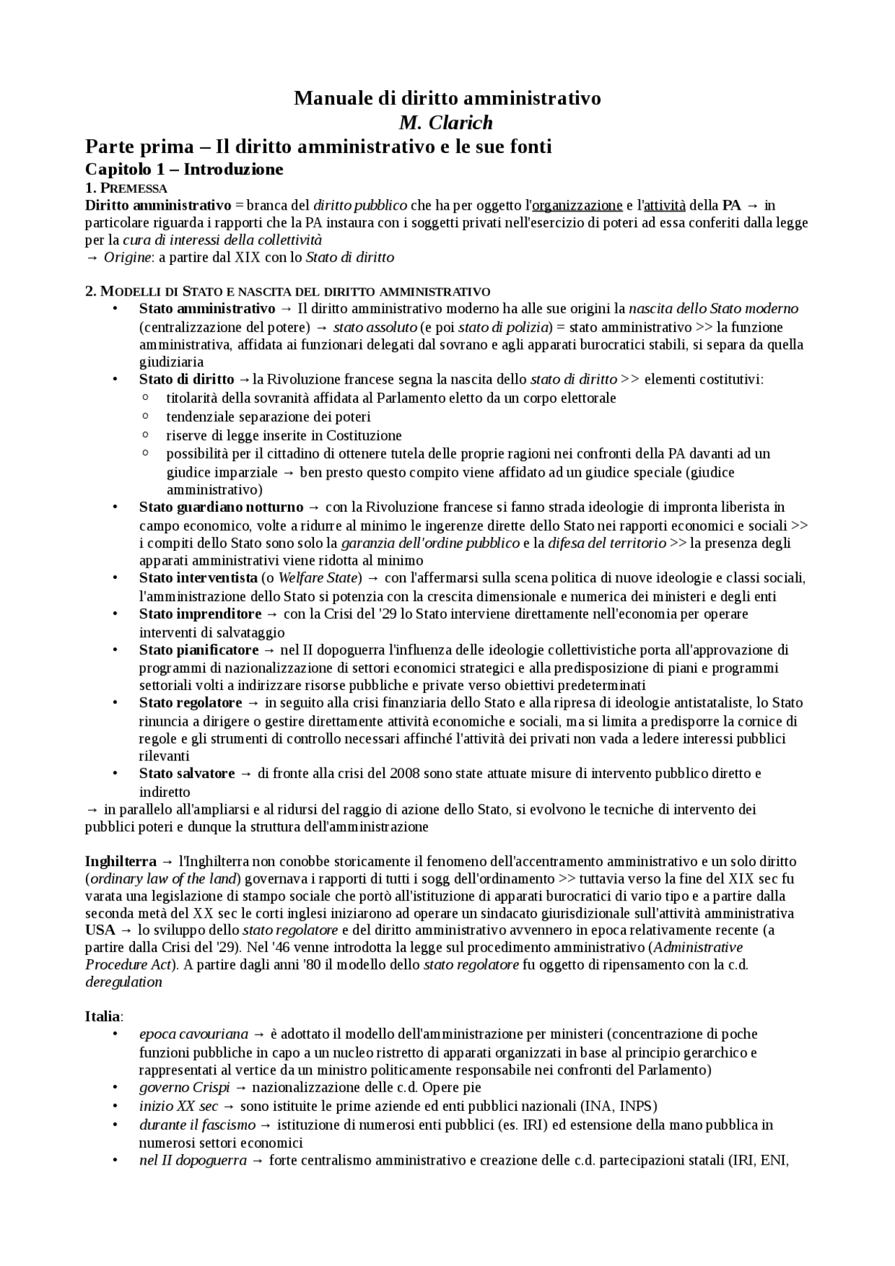 Principi Di Diritto Amministrativo Docsity