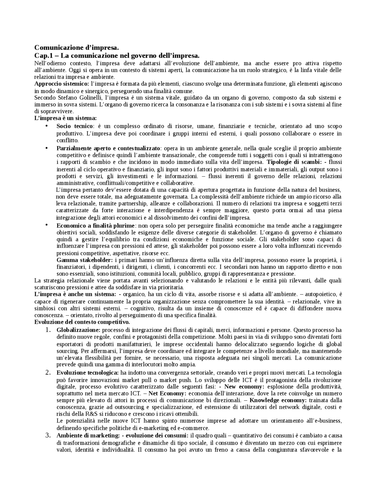 Impresa E Comunicazione Vernuccio Pastore Docsity