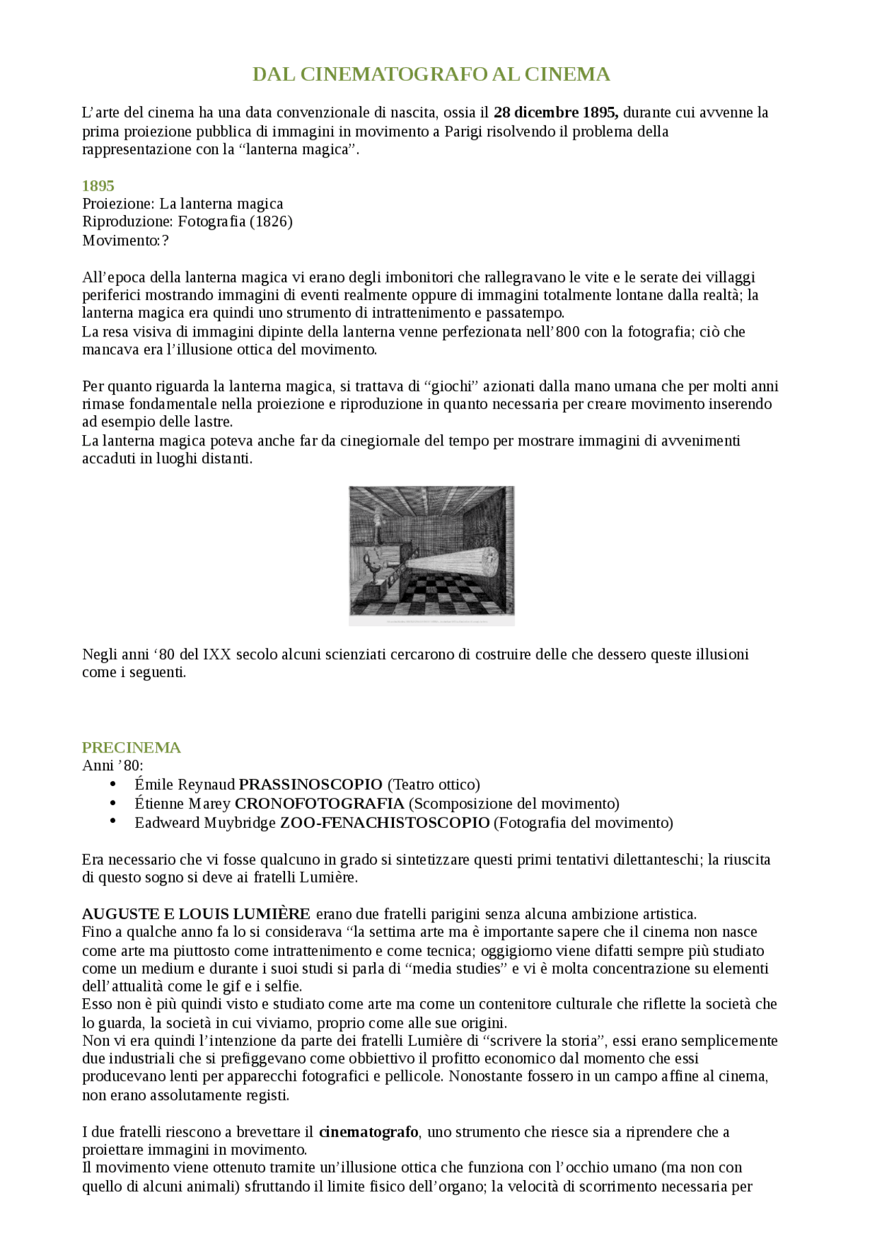 Appunti Storia E Critica Del Cinema Univr Docsity