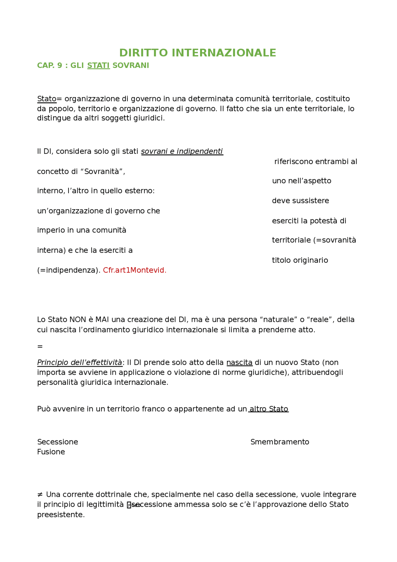 Schemi Diritto Internazionale Docsity