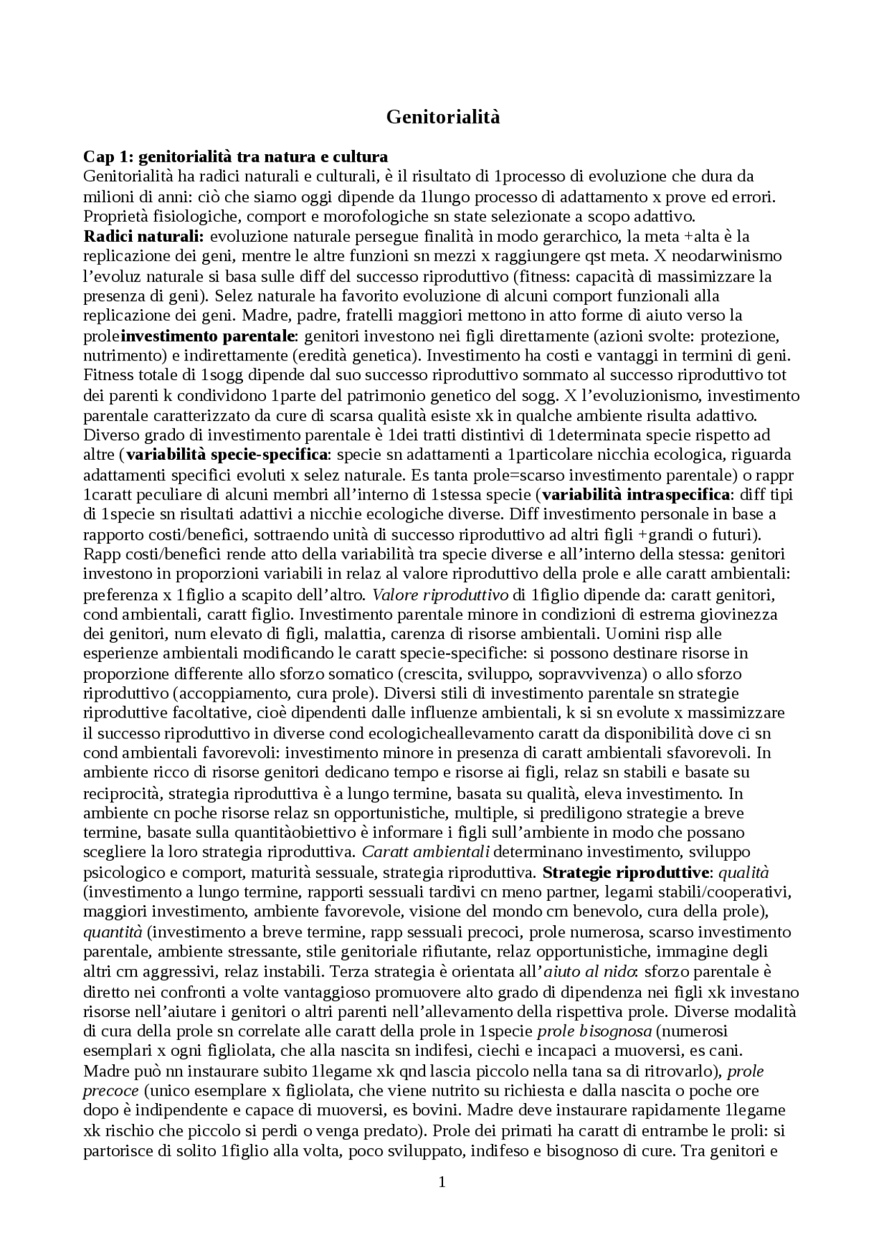 Riassunto Libro Genitorialità Di Greco Docsity