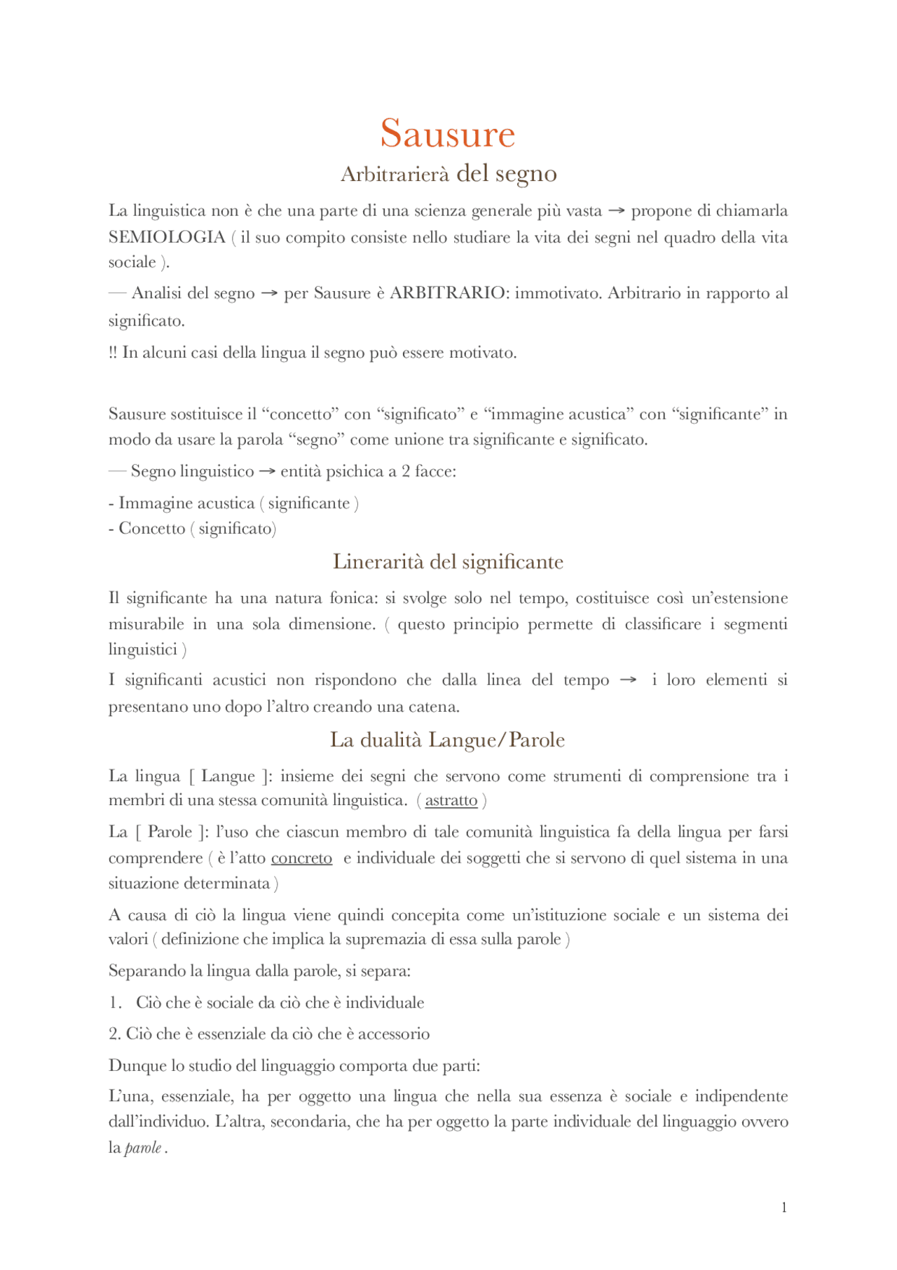 Profilo Storico Della Linguistica Moderna Sausure Docsity