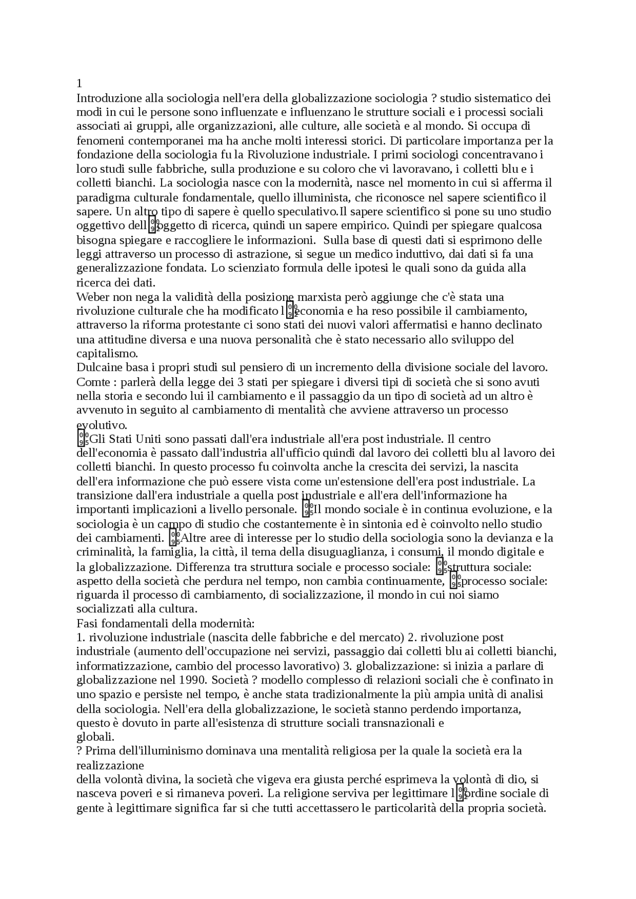 Introduzione Alla Sociologia Docsity