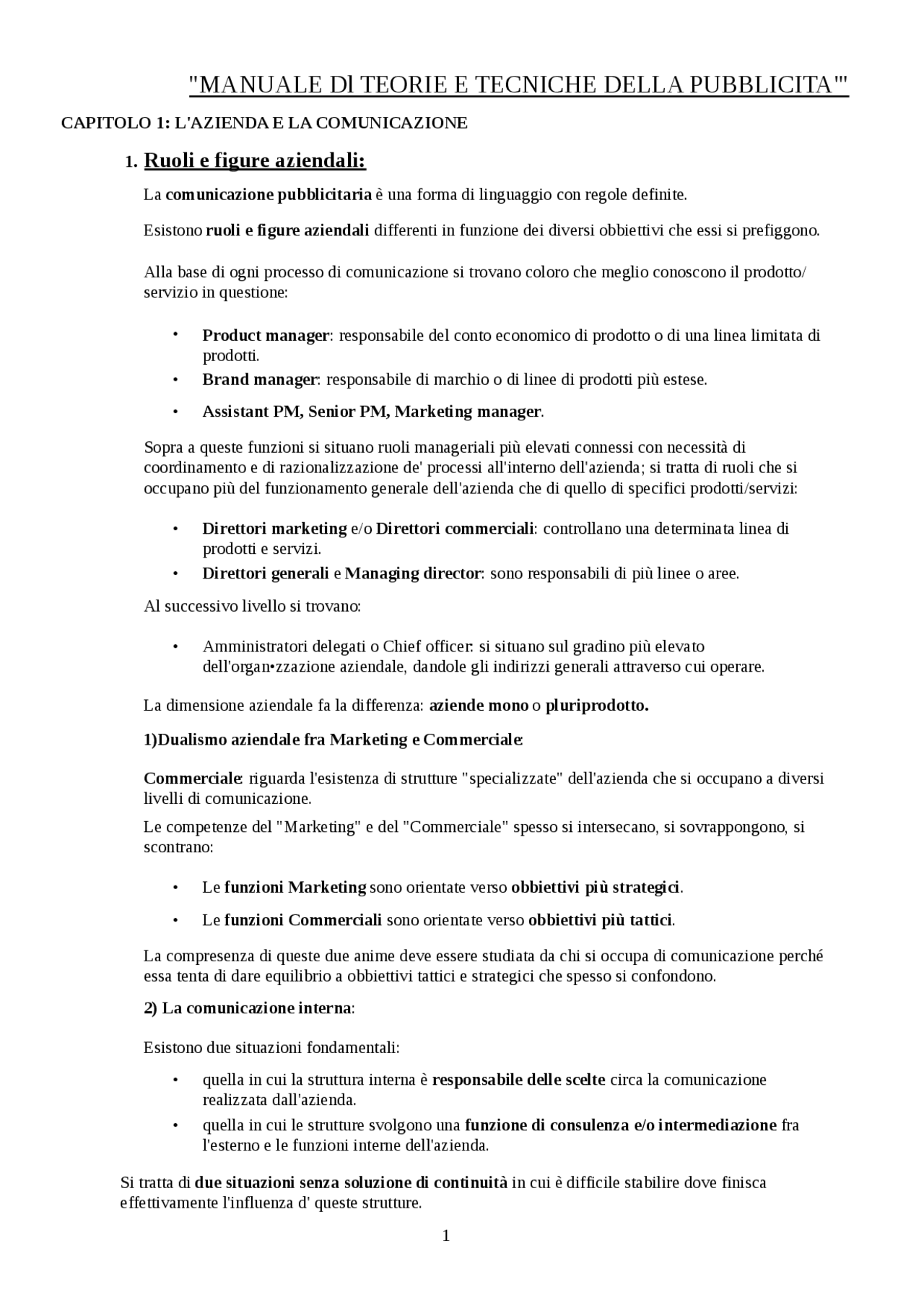 Riassunti Teorie E Tecniche Della Pubblicità Docsity