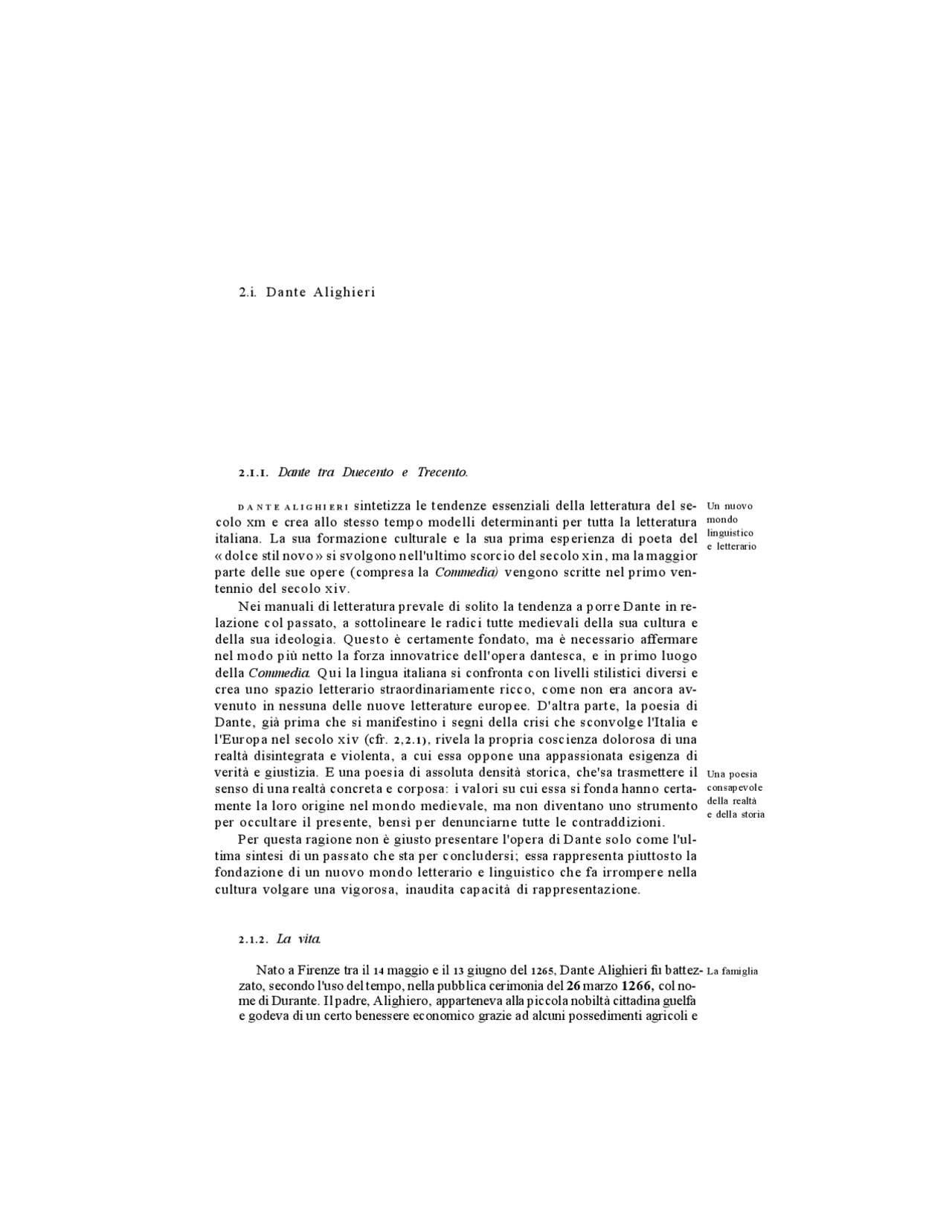 Riassunto Canti Dante Alighieri Docsity