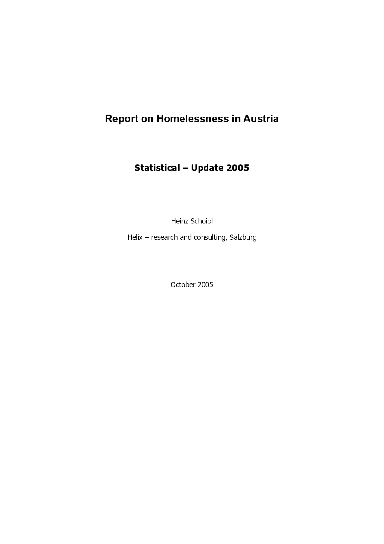 Homelesness Austria Vienna - Docsity