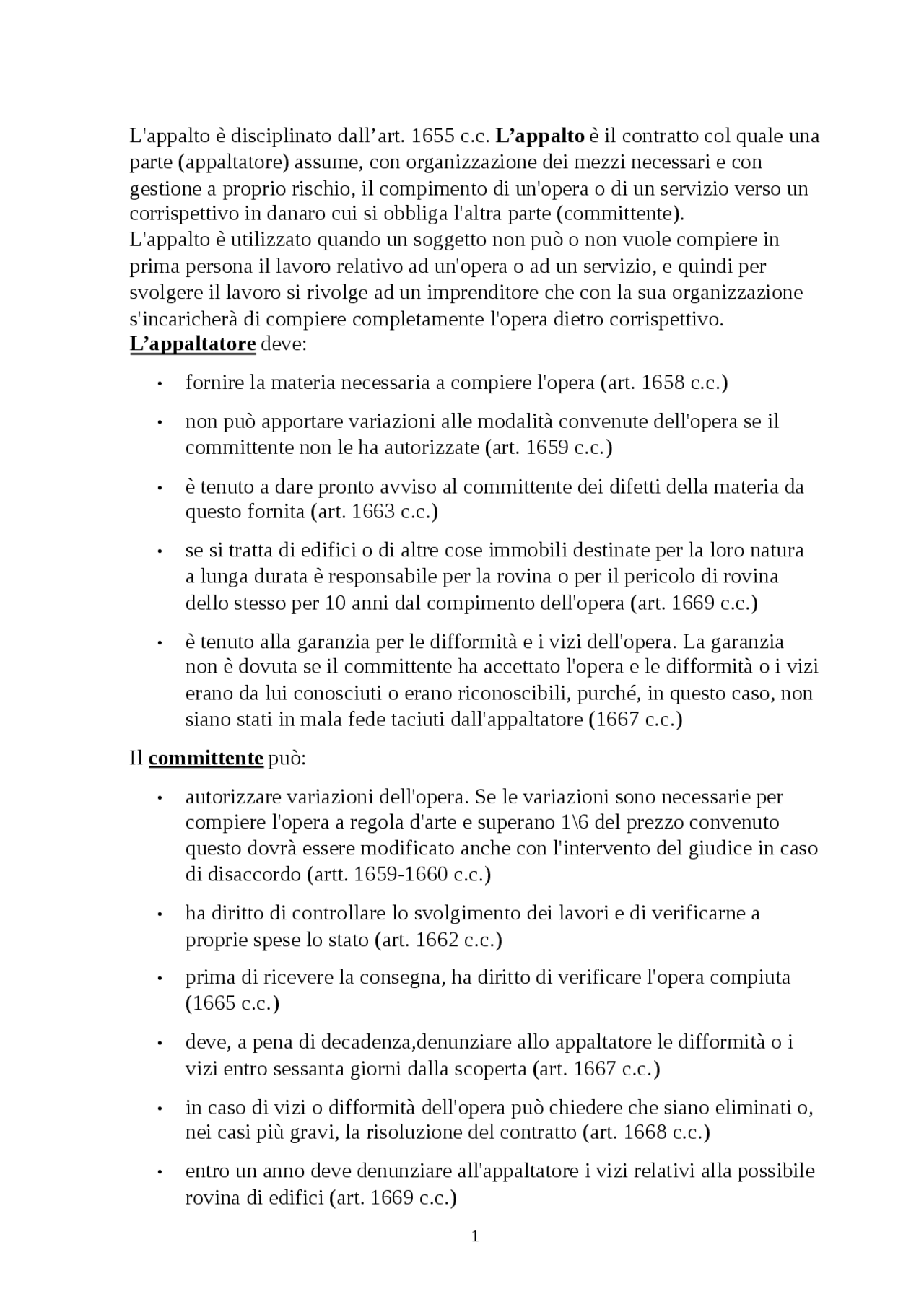 Contratto Di Appalto Docsity