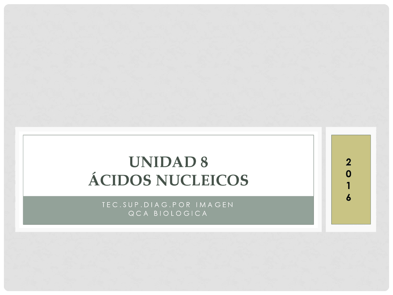 Acidos Nucleicos Slide Di Biochimica Docsity