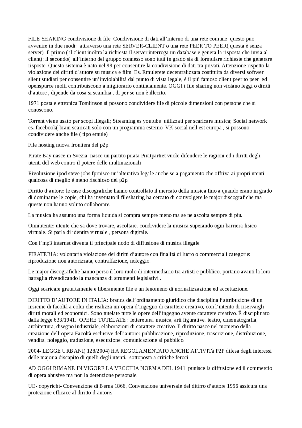 File Sharing Gianmarco Cifaldi Docsity