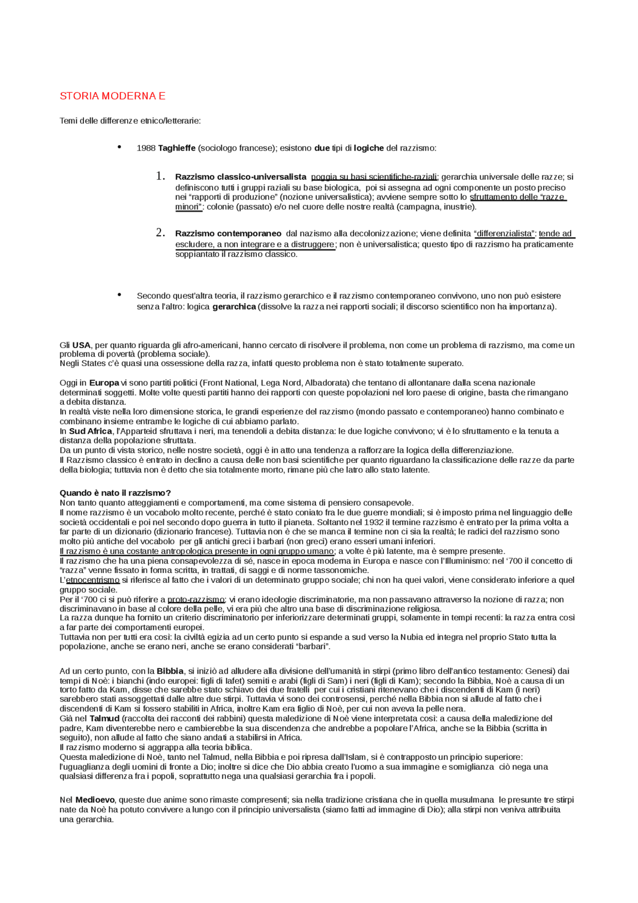 Appunti Corso Storia Moderna E Unito Prof Allegra Docsity