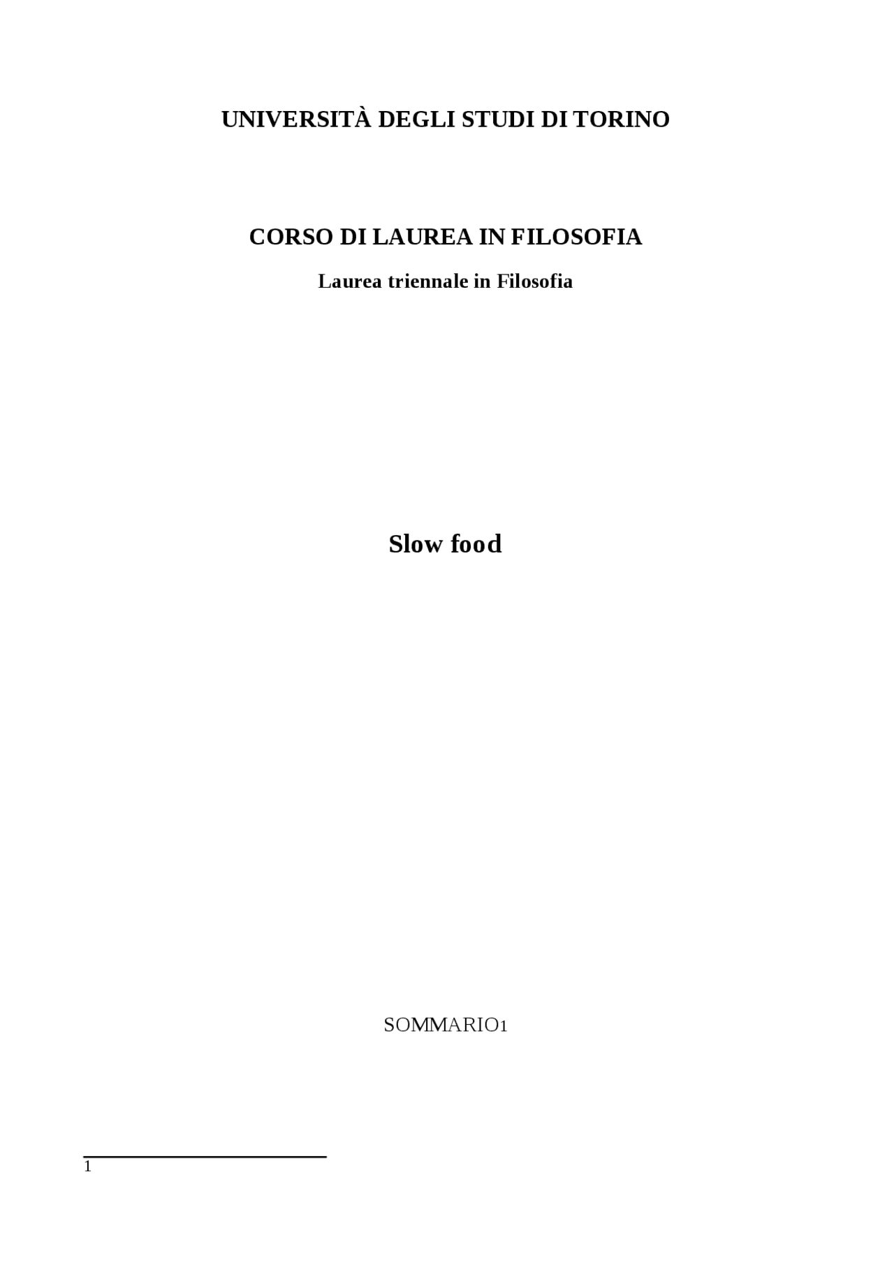Appunti Sullo Slow Food Appunti Di Scienza Alimentare Docsity