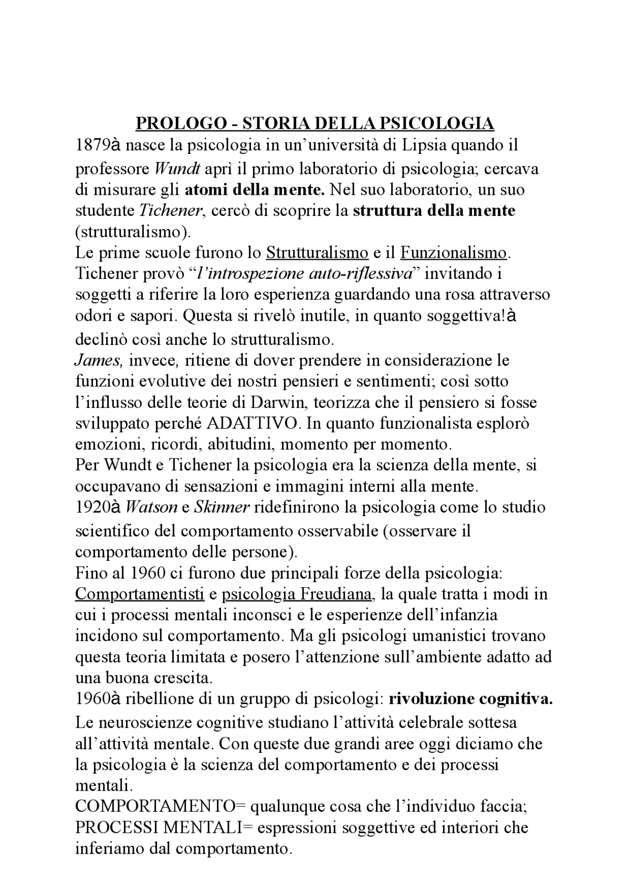 Riassunto Libro Psicologia Generale Docsity