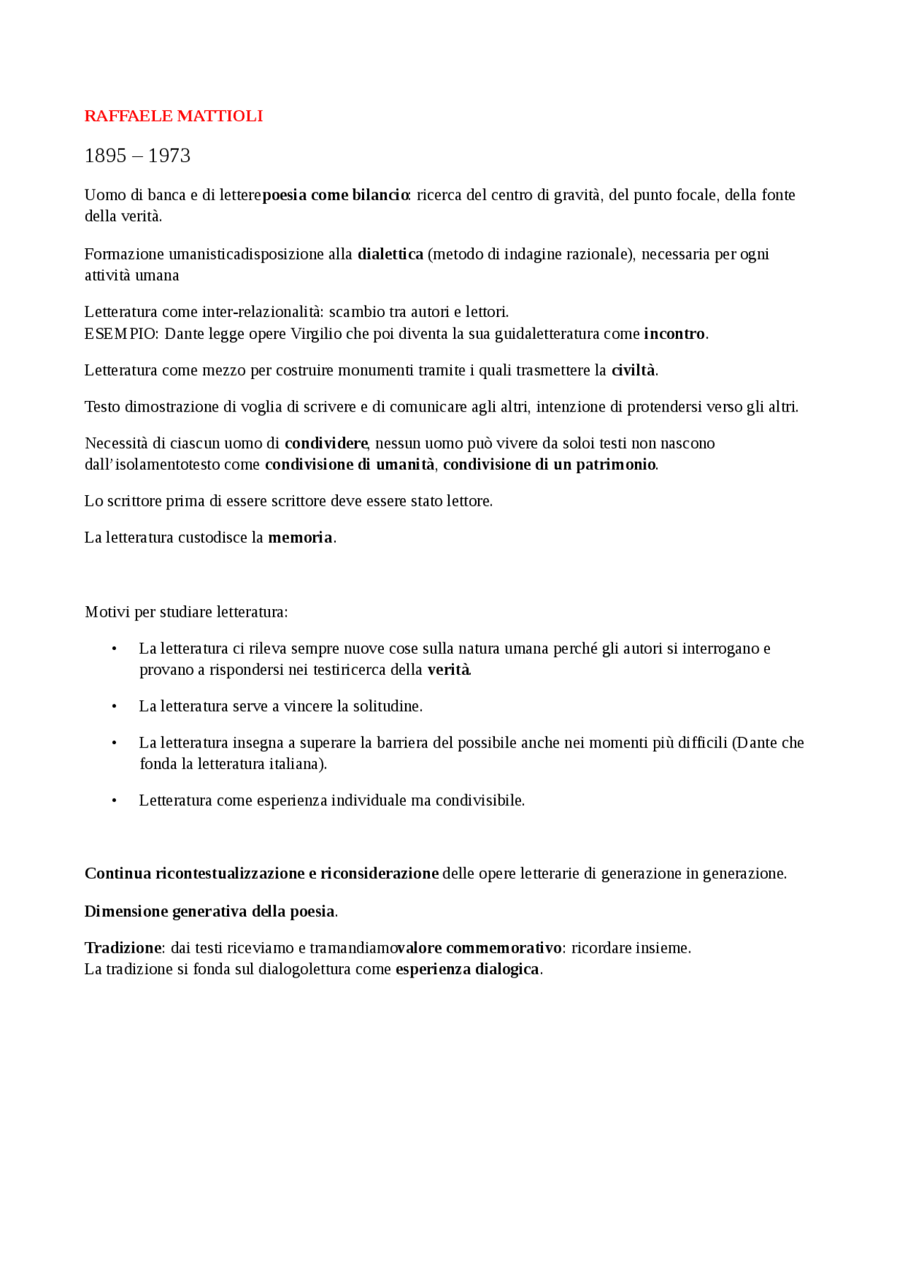 Riassunto Prima Parte Letteratura Professoressa Dalessandro Docsity