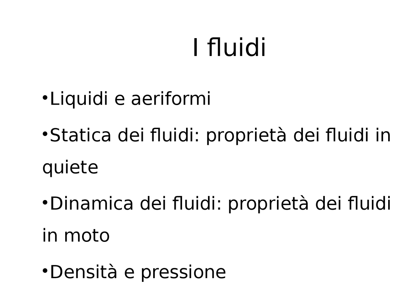Statica dei fluidi - pressione - Docsity