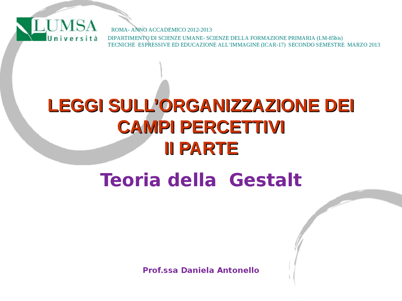 Percezione Ii Parte Docsity