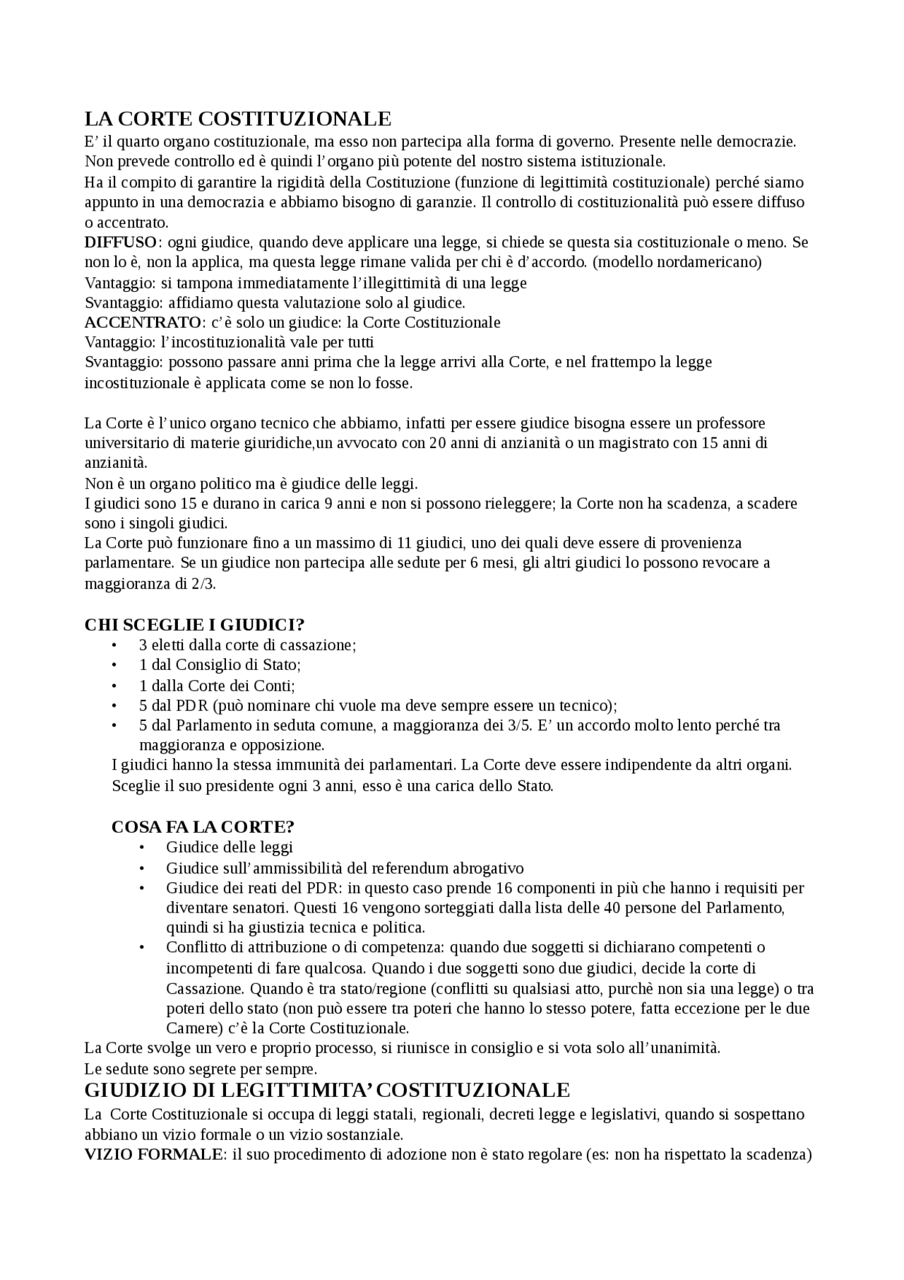 Corte Costituzionale Docsity
