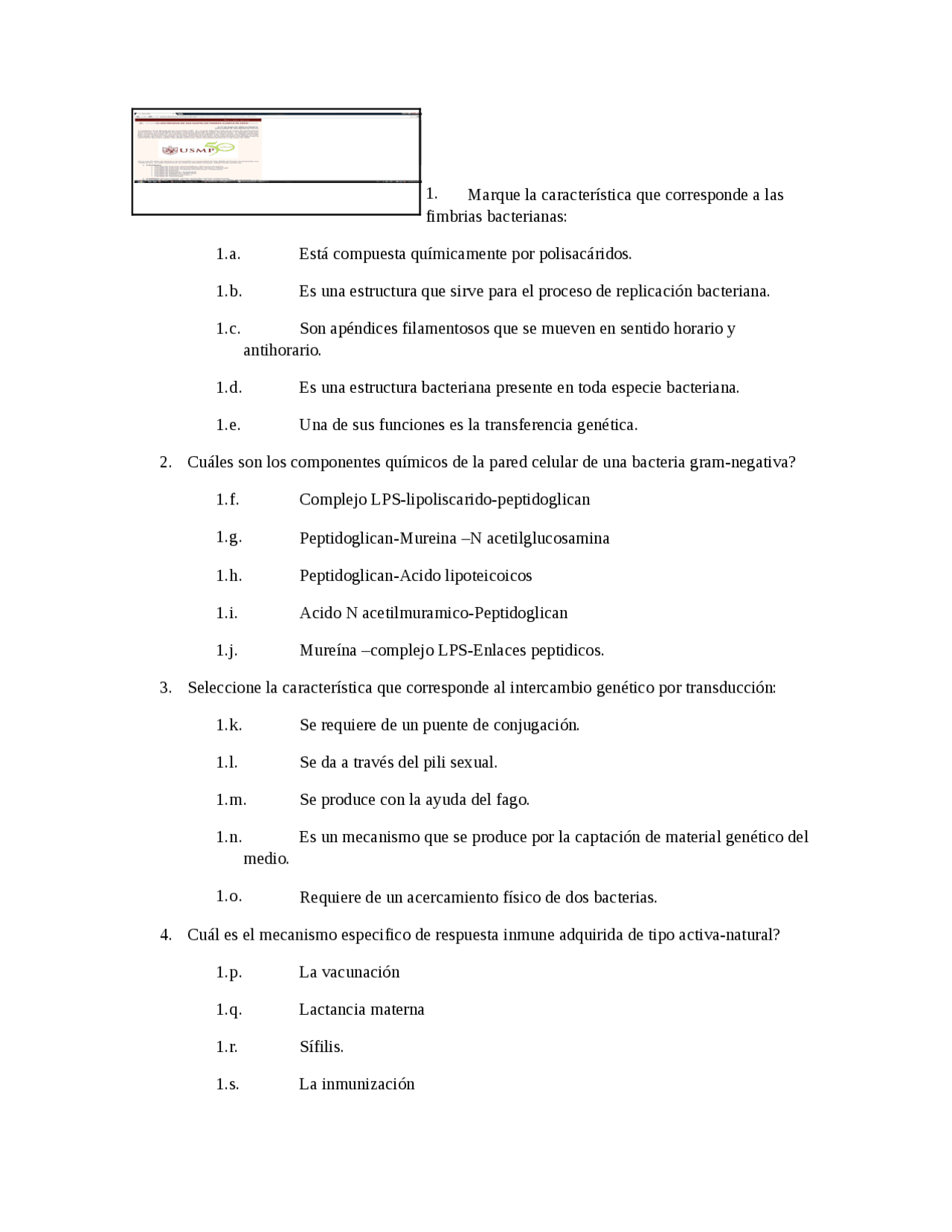 Examen De Microbiologia Exámenes De Microbiología Docsity