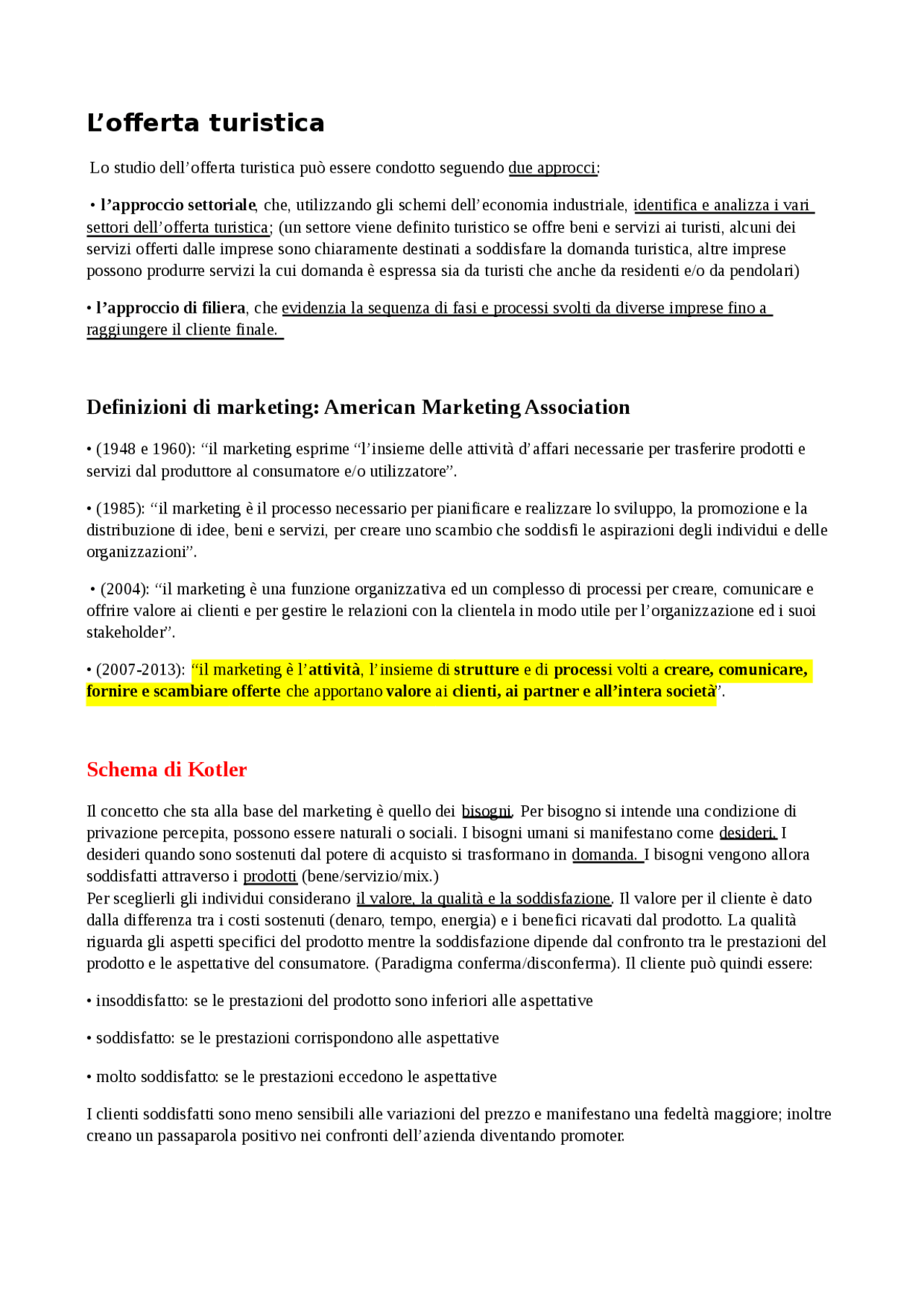 Esame Di Marketing Kotler Docsity
