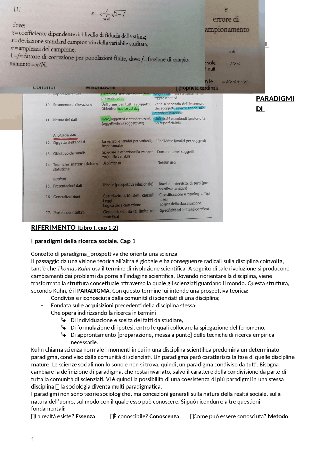 Metodologia Delle Scienze Sociali Docsity