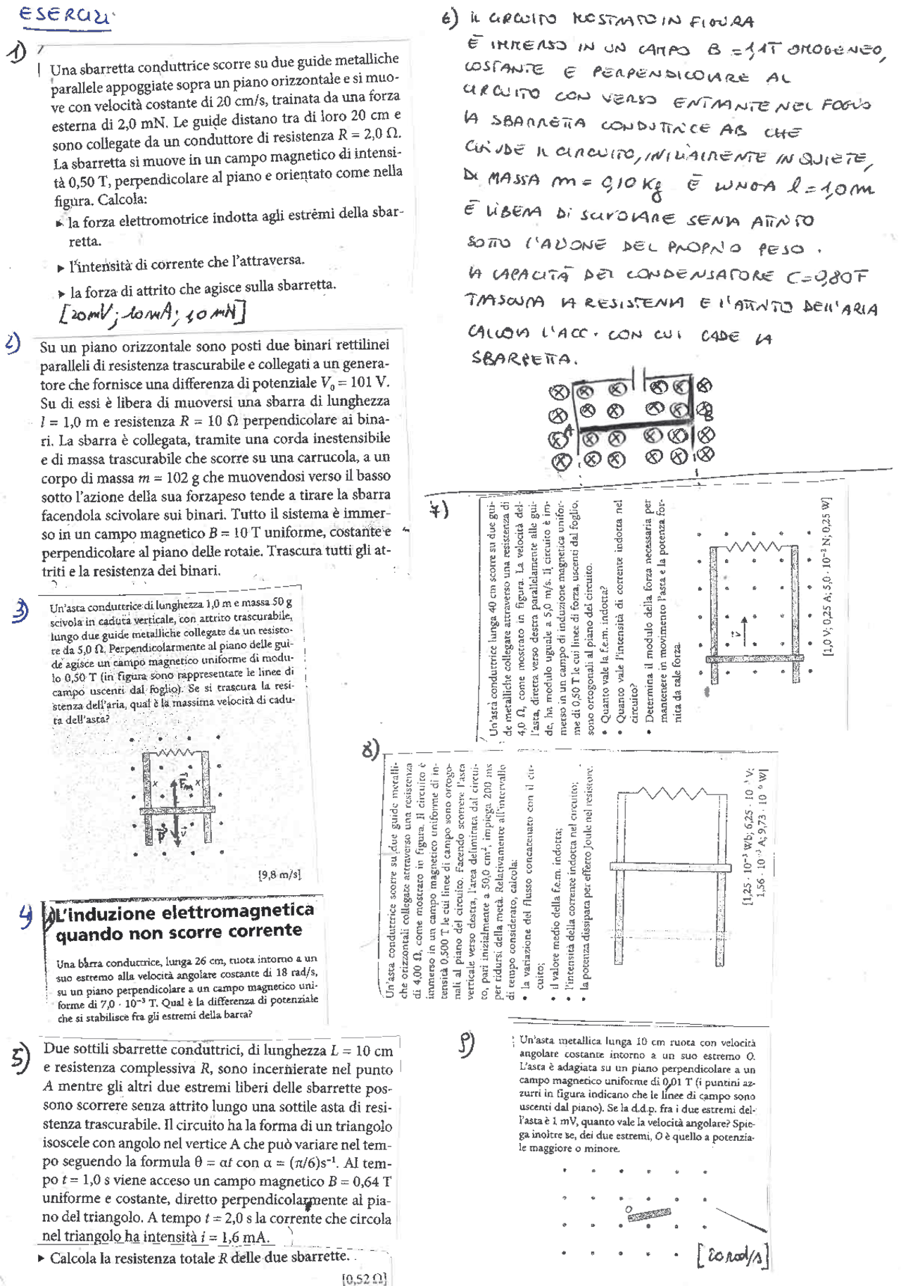 Esercizi di fisica sull elettromagnetismo - Docsity