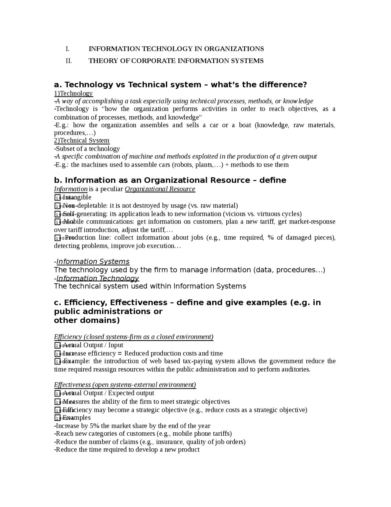 Corporate Information System Domande Di Esame Docsity