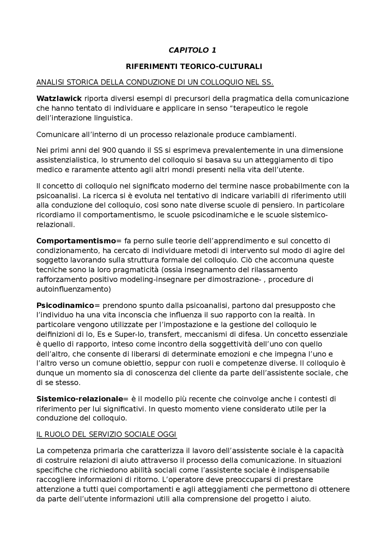 Colloquio Daiuto Sintesi Libro Docsity