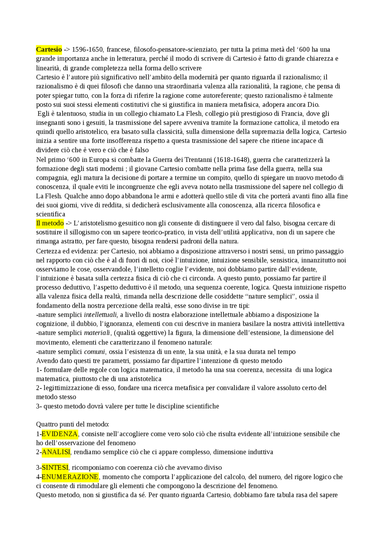Cartesio E Pascal Filosofia Docsity