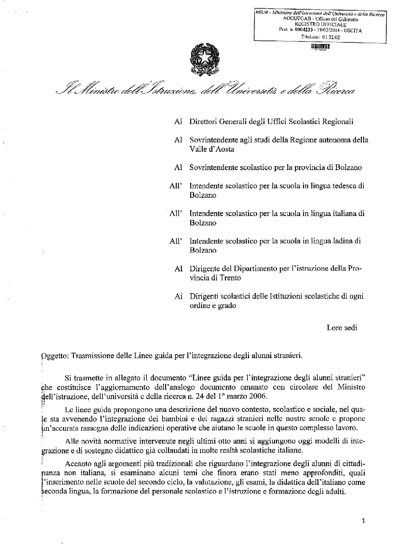 Linee Guida Integrale Per Alunni Stranieri Docsity