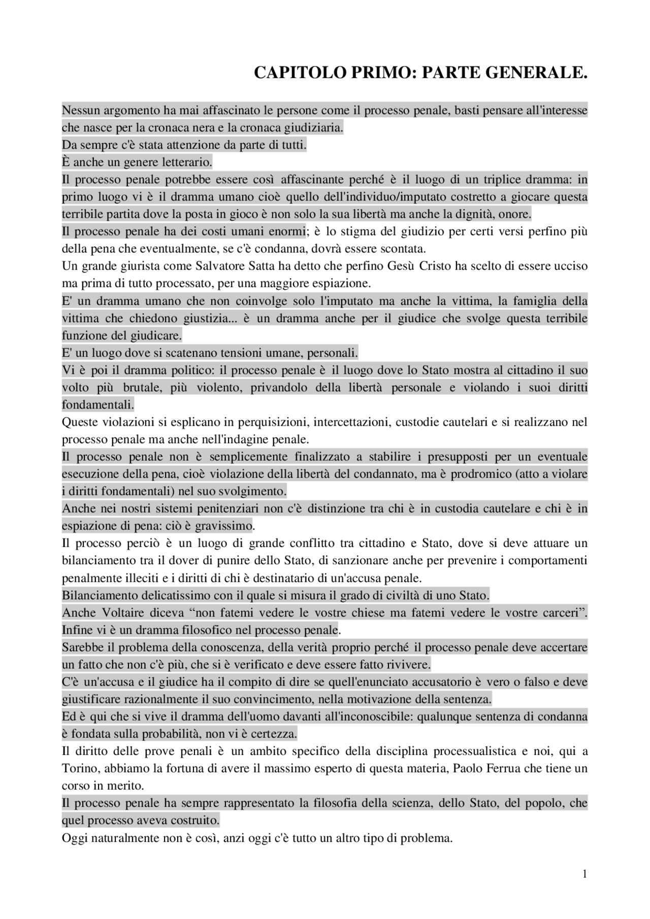 Riassunti Diritto Processuale Penale I Caprioli Docsity