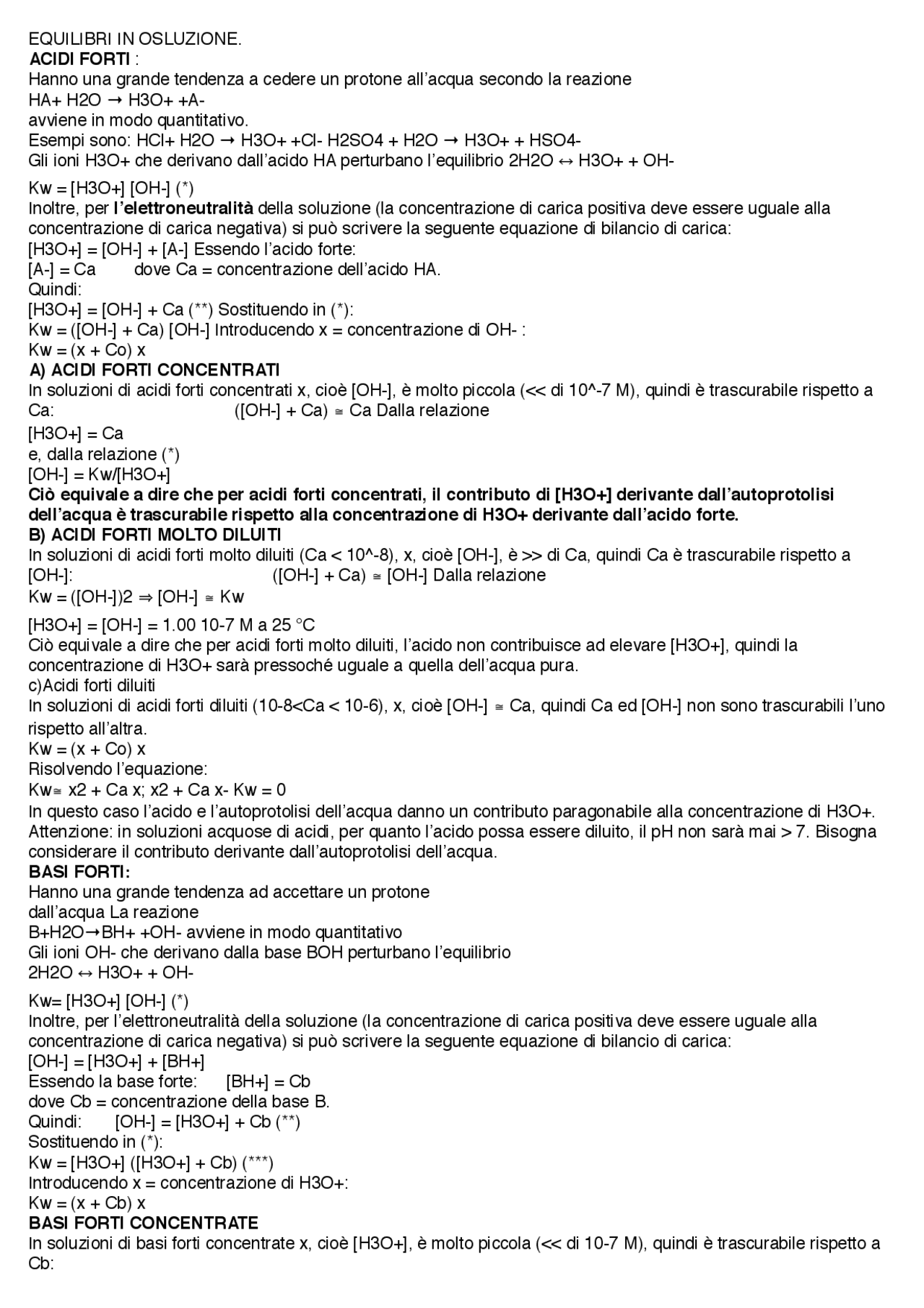 Appunti Su Acidi E Basi Pt2 Docsity