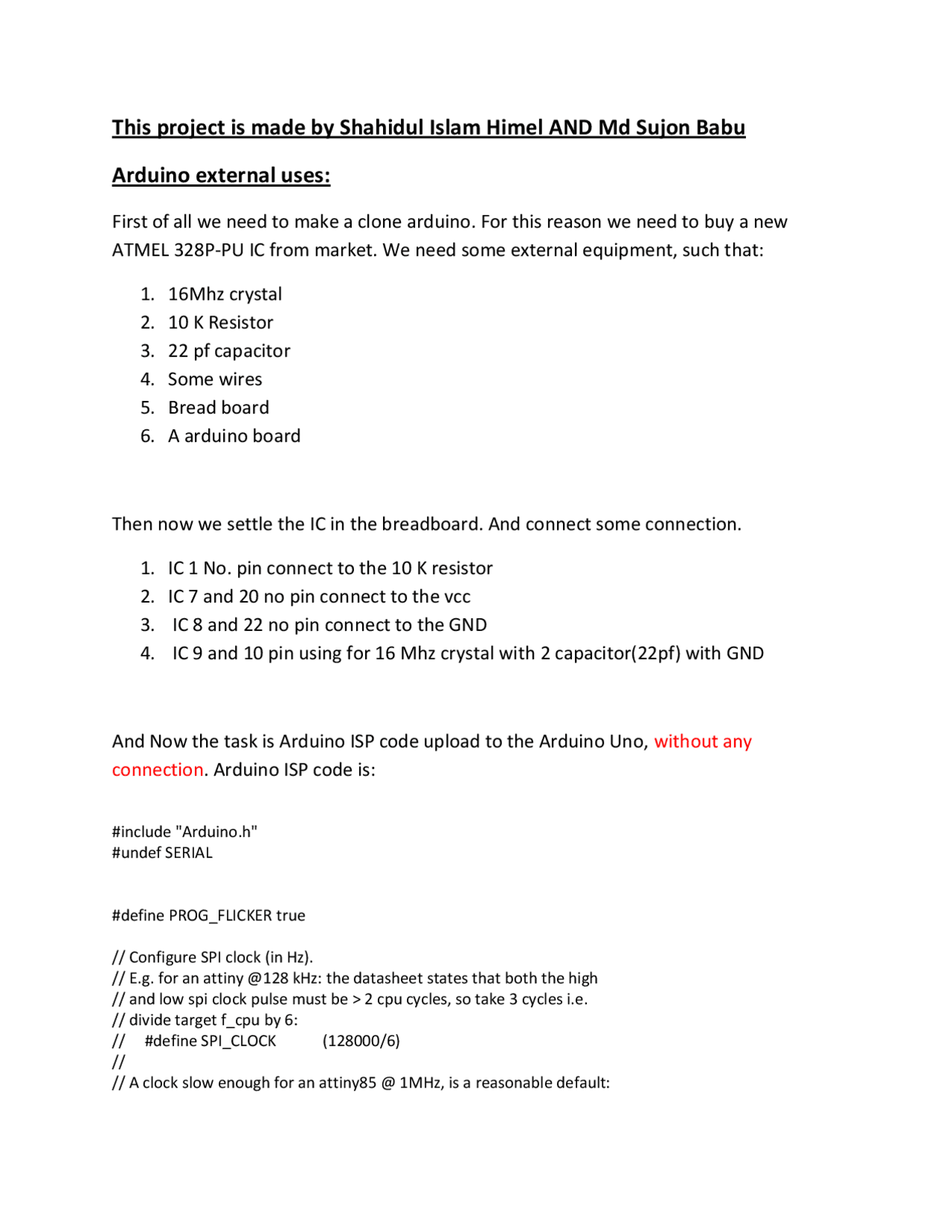 Arduino Boot Burn Process for new IC - Docsity