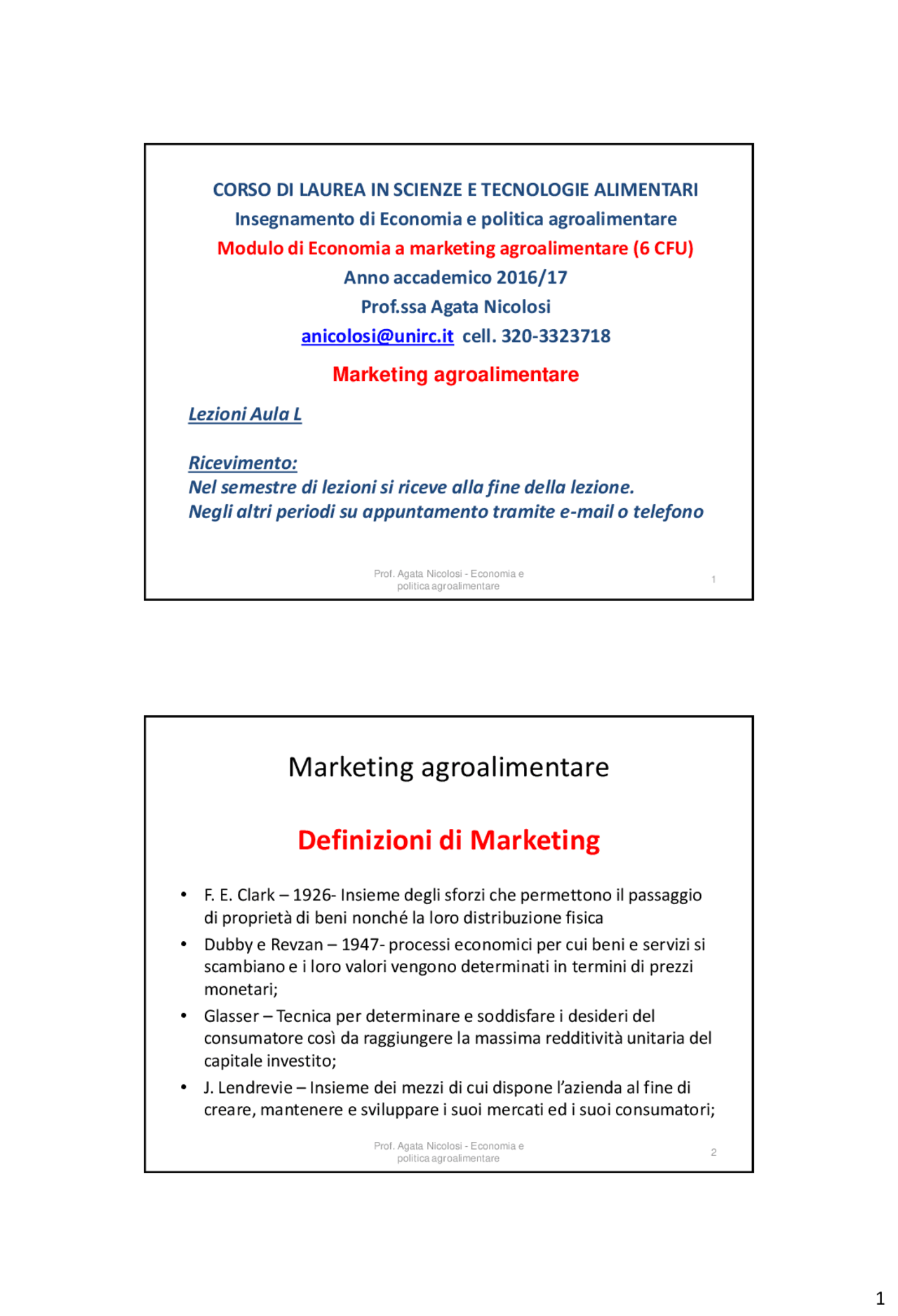 Marketing E Strategie Docsity