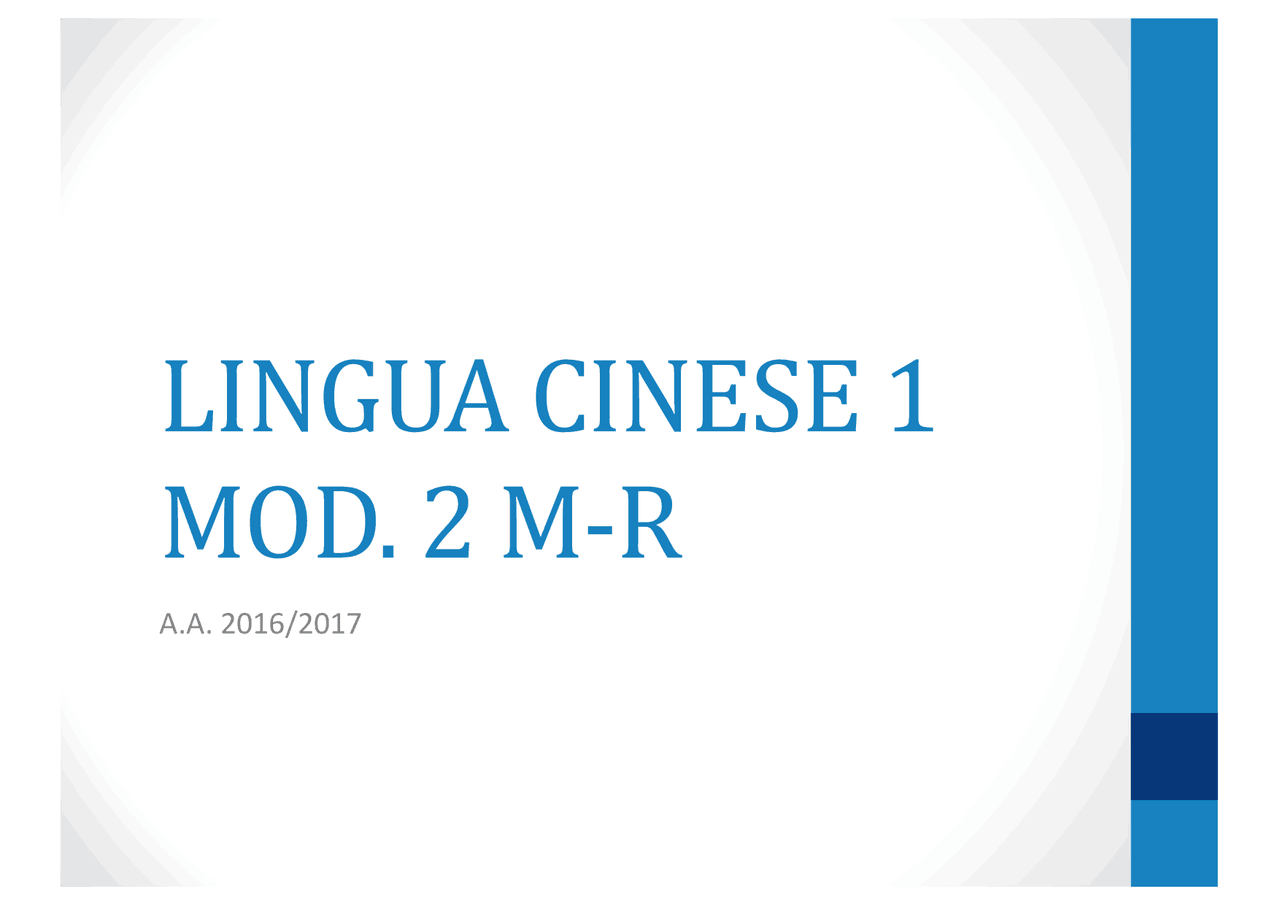 Grammatica Cinese Abbiati Docsity
