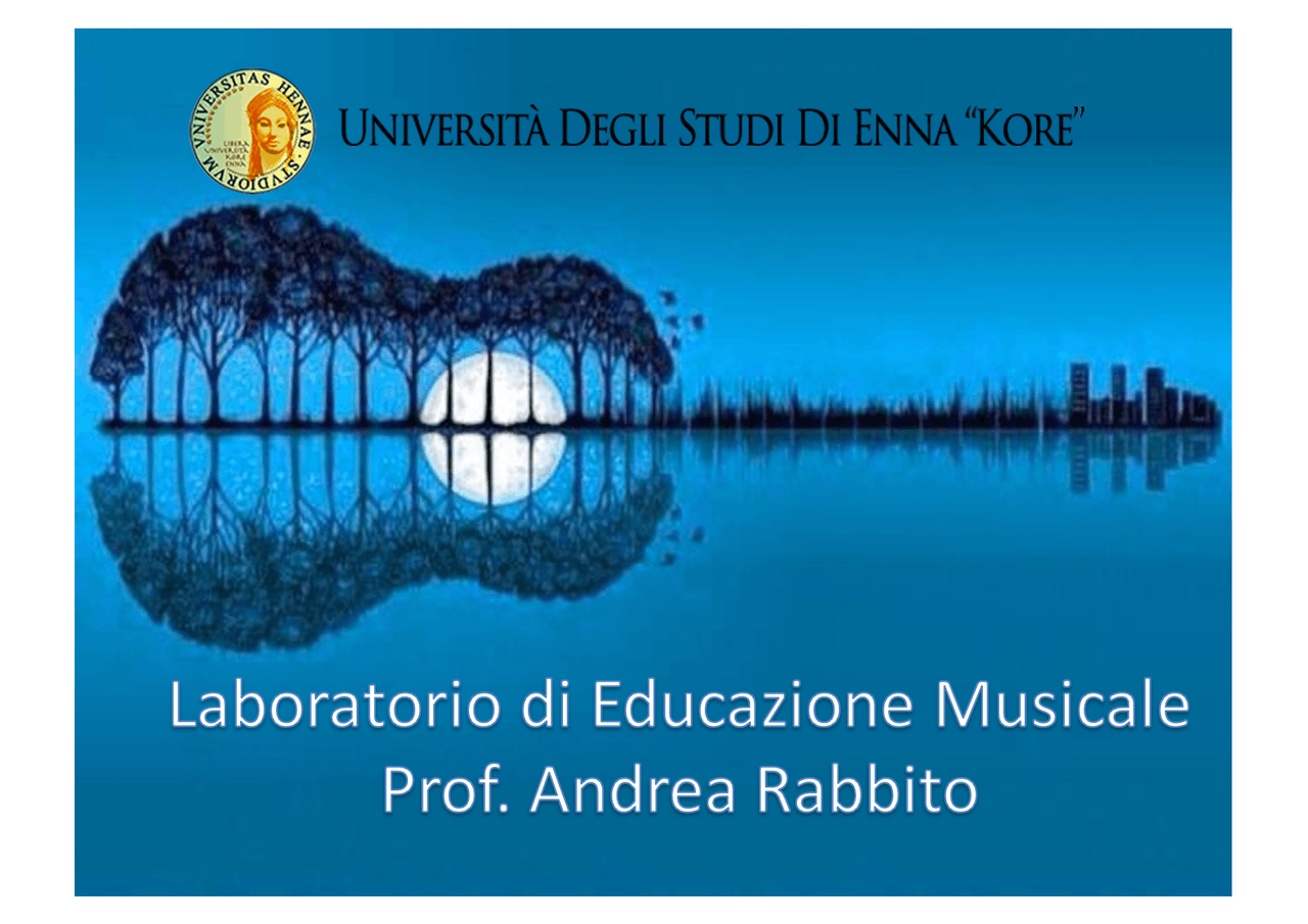 Slide Originali Educazione Musicale Docsity